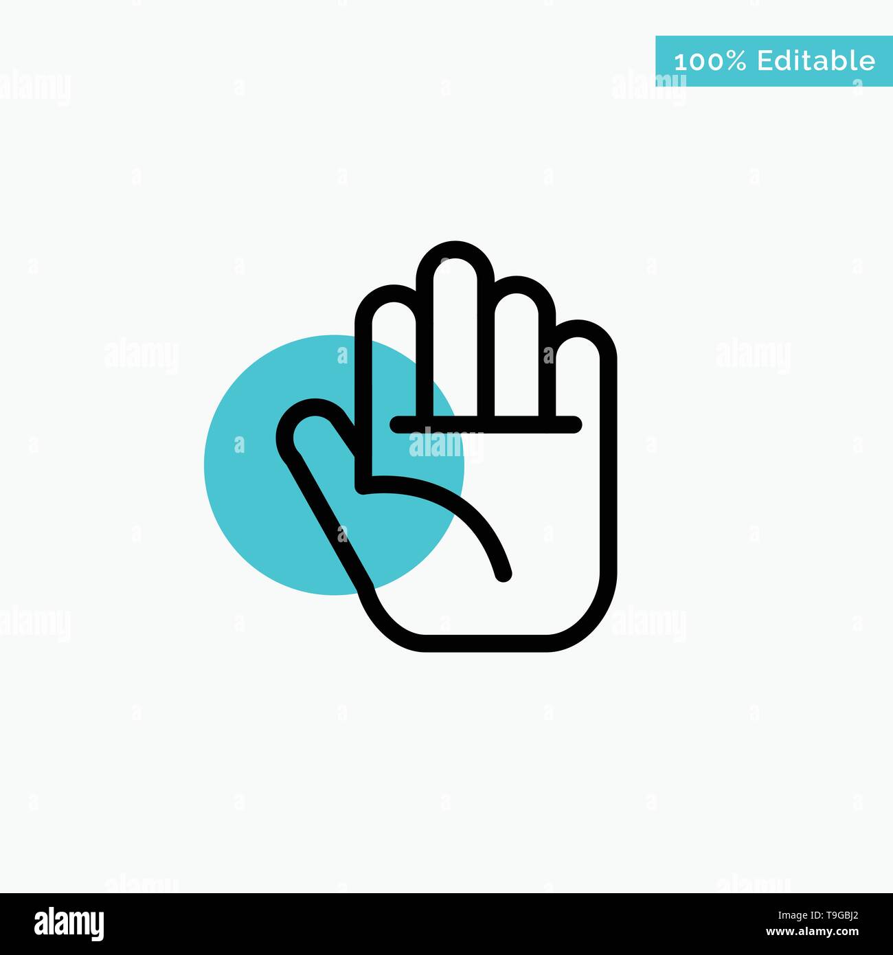 Red circle with hand stop hi-res stock photography and images - Alamy