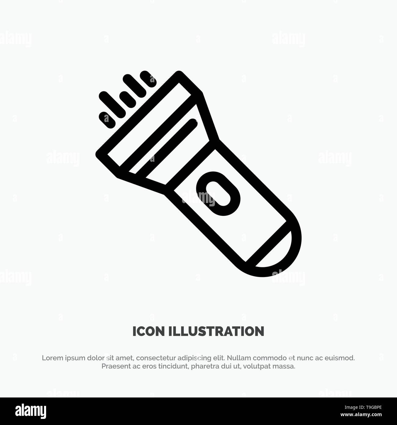 Electric torch and battery Stock Vector Images - Alamy