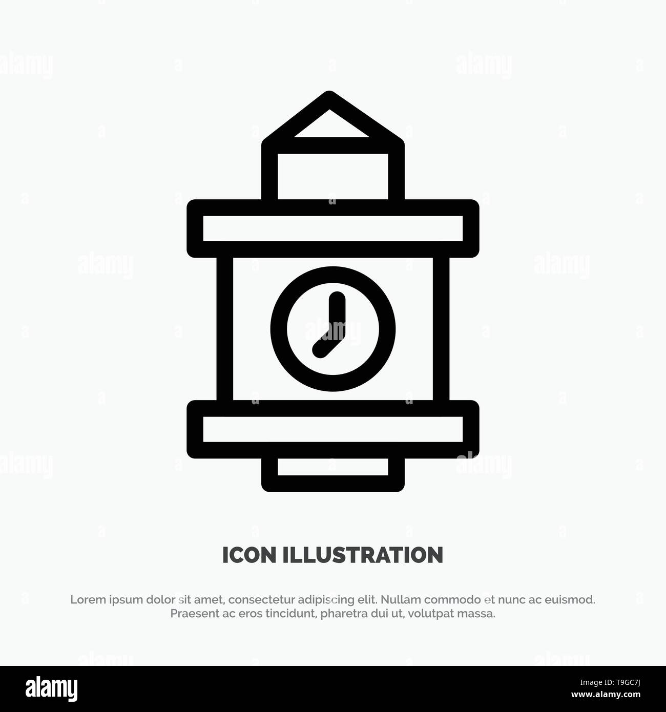 Train, Time, Station Line Icon Vector Stock Vector Image & Art - Alamy