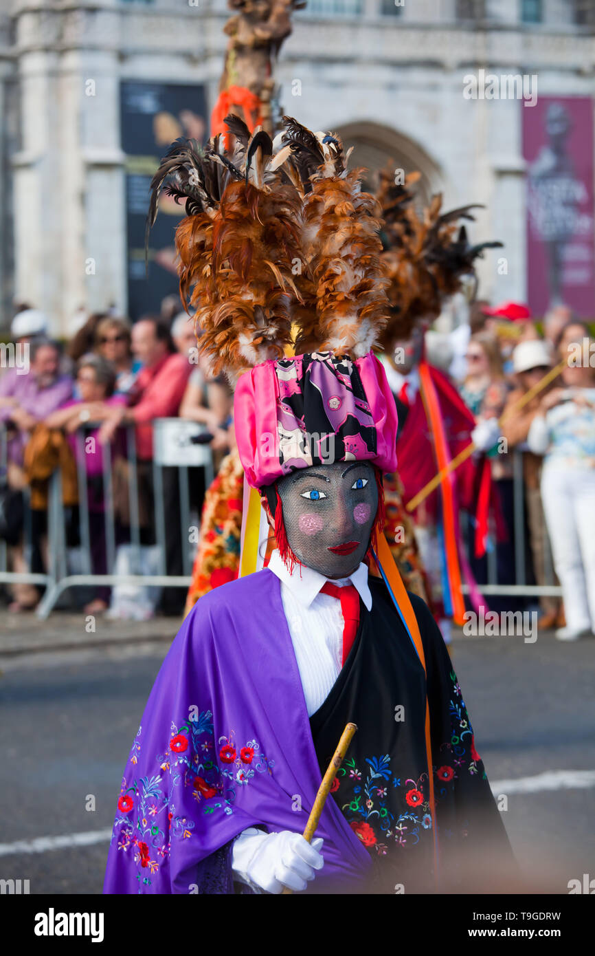 Iberian Mask International Festival (FIMI) . Parade of costumes and ...