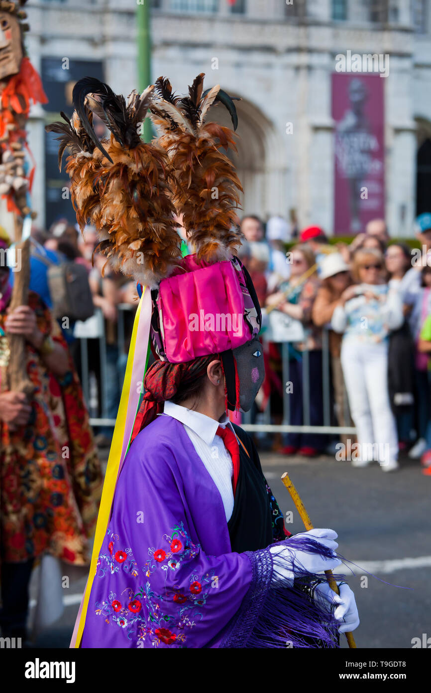 Iberian Mask International Festival (FIMI) . Parade of costumes and ...