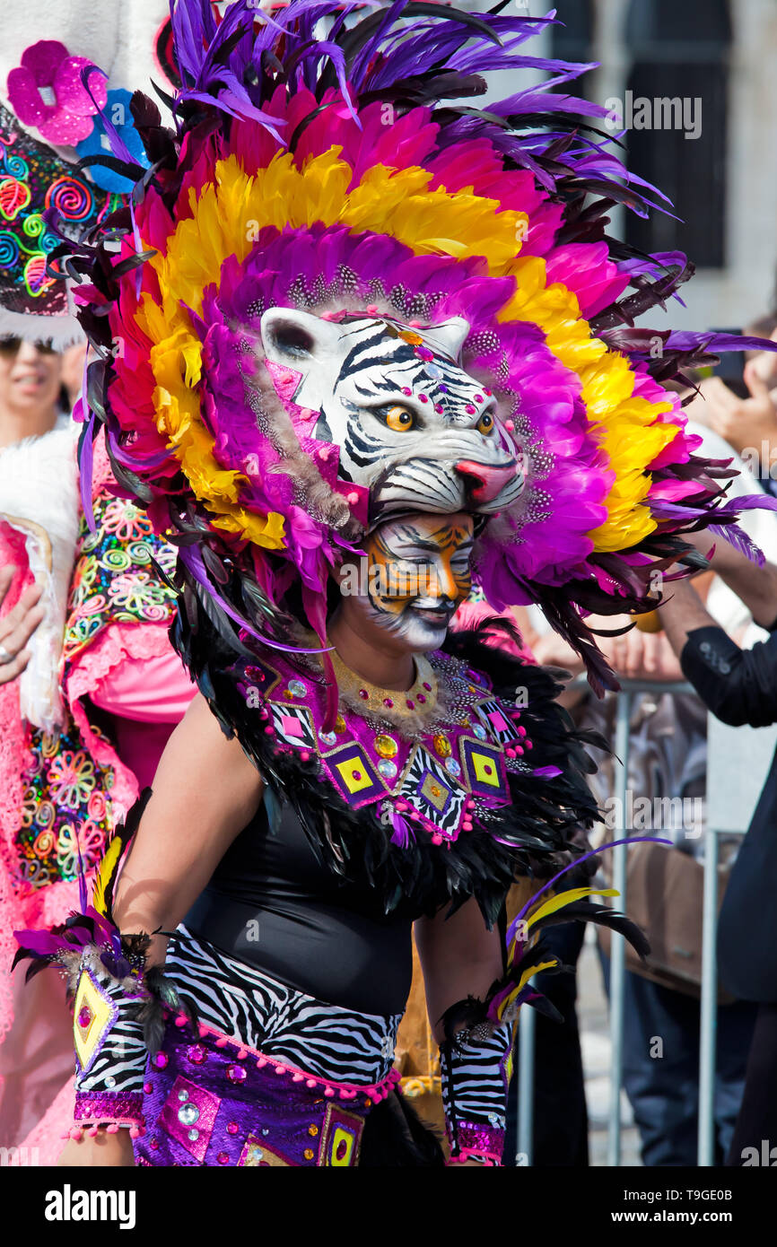 Iberian Mask International Festival (FIMI) . Parade of costumes and ...