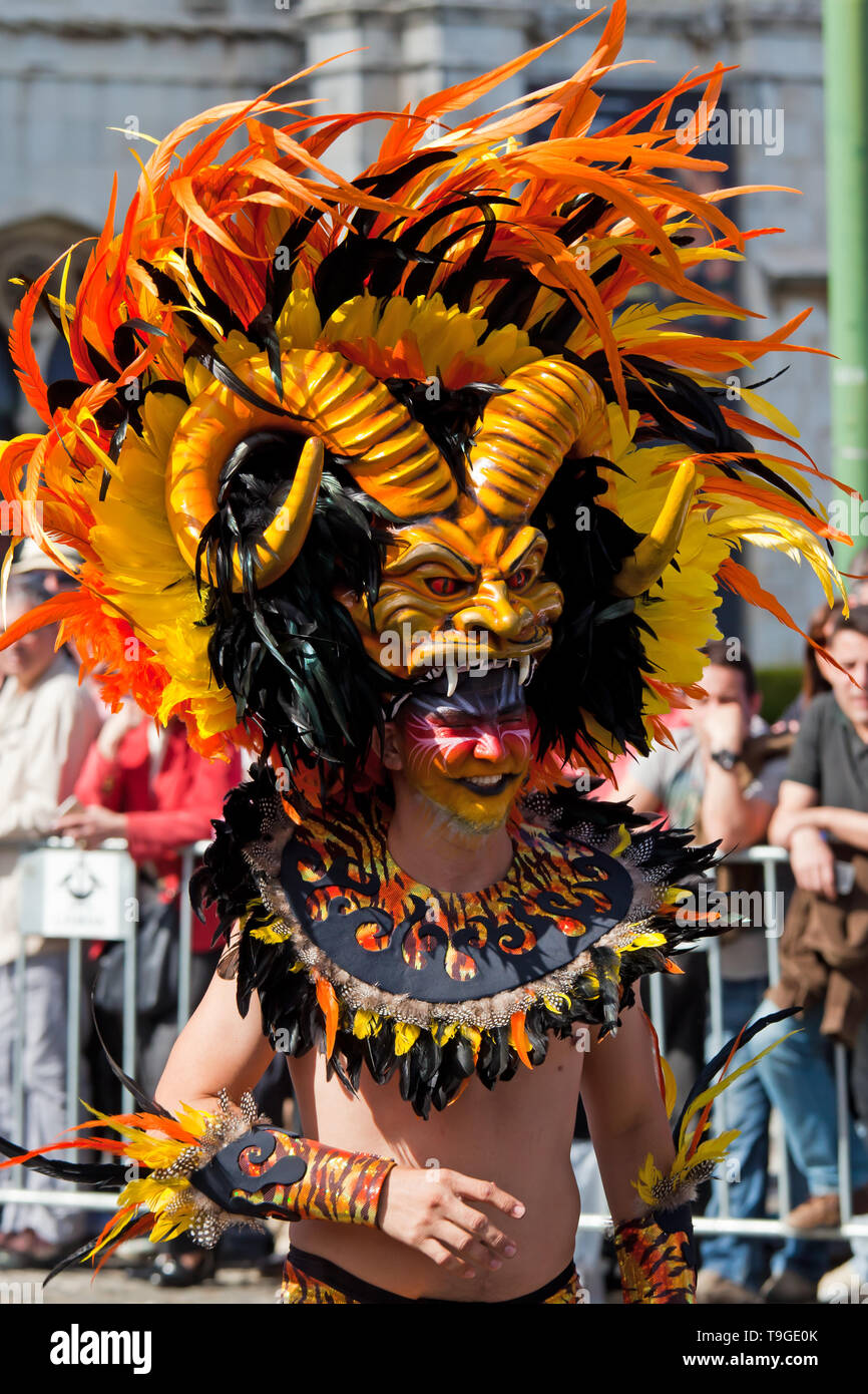Iberian Mask International Festival (FIMI) . Parade of costumes and ...