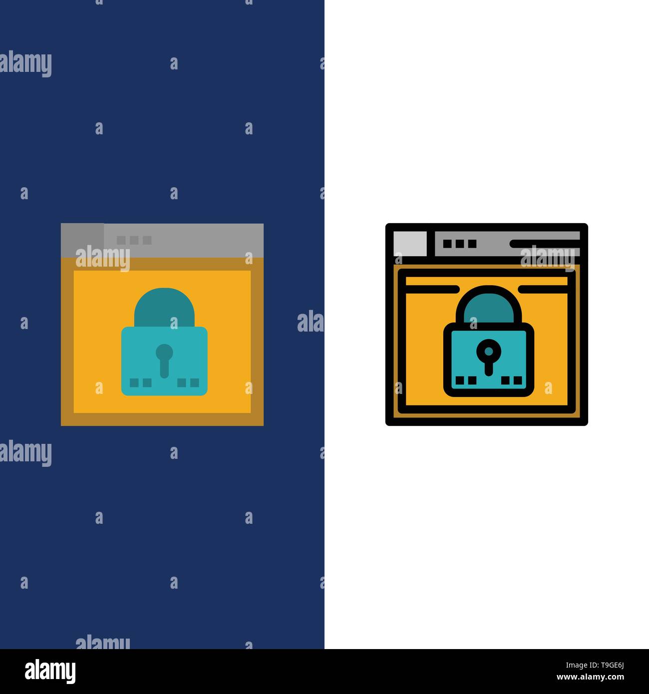 Login form window vector flat Stock Vector Images - Alamy