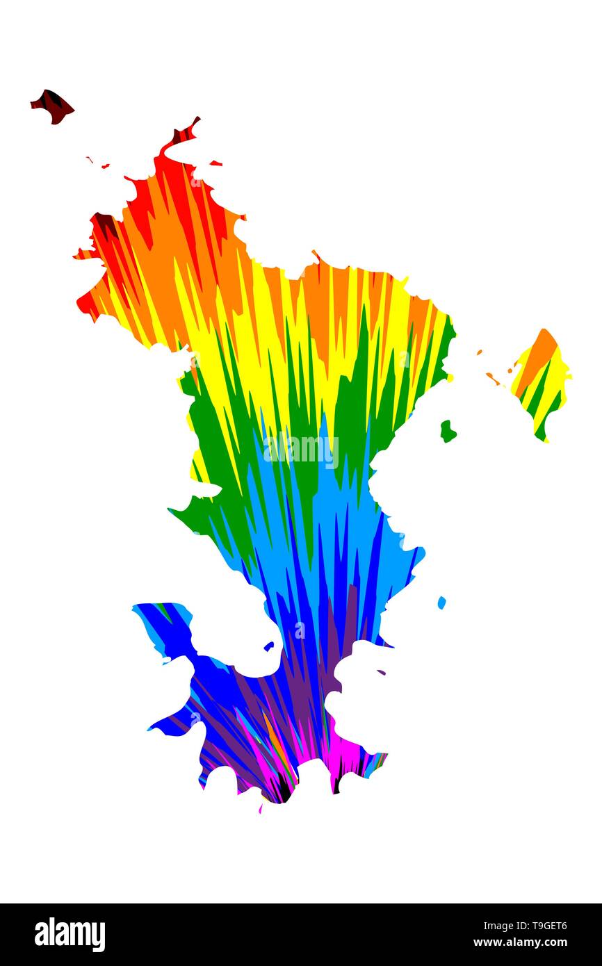 Mayotte - map is designed rainbow abstract colorful pattern, Department ...