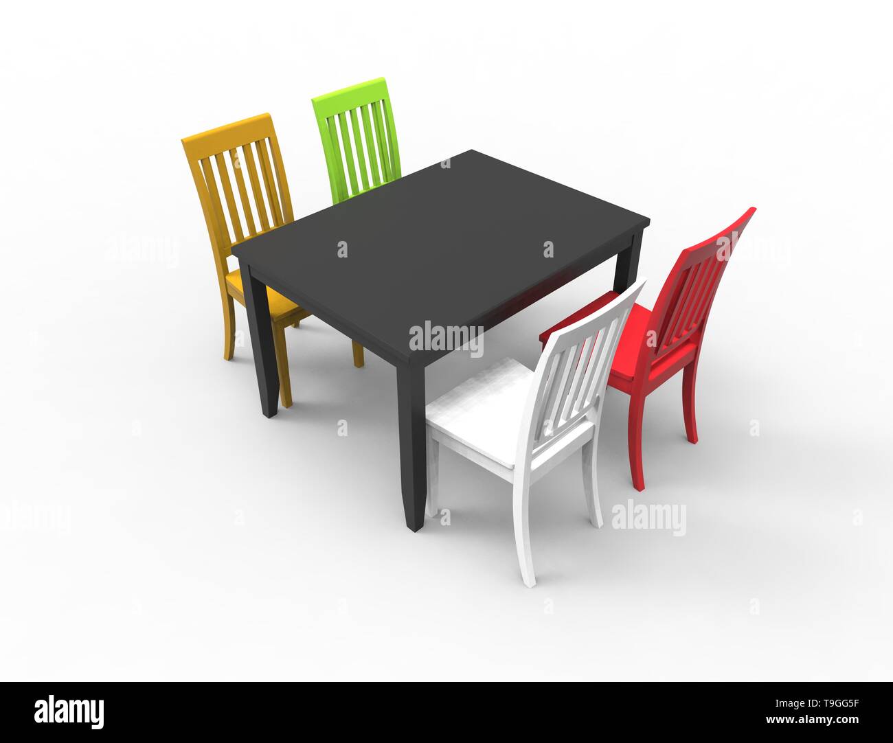 Old chairs and tables Cut Out Stock Images & Pictures - Alamy