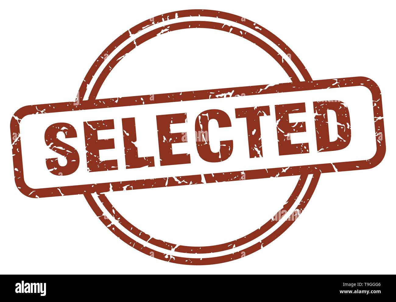 selected stamp isolated on white Stock Vector Image & Art - Alamy