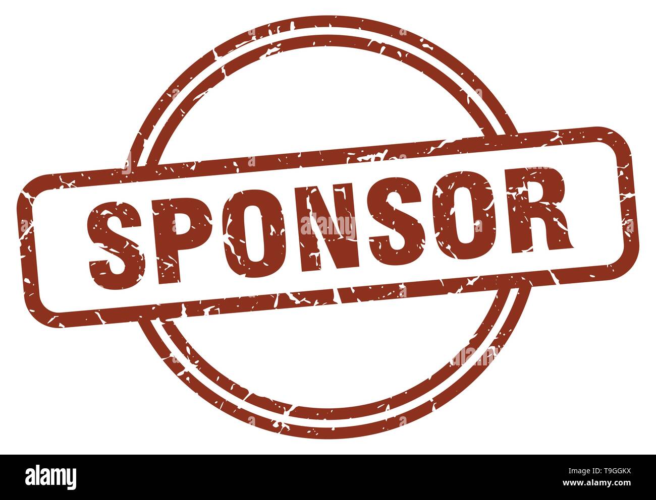 sponsor stamp isolated on white Stock Vector Image & Art - Alamy