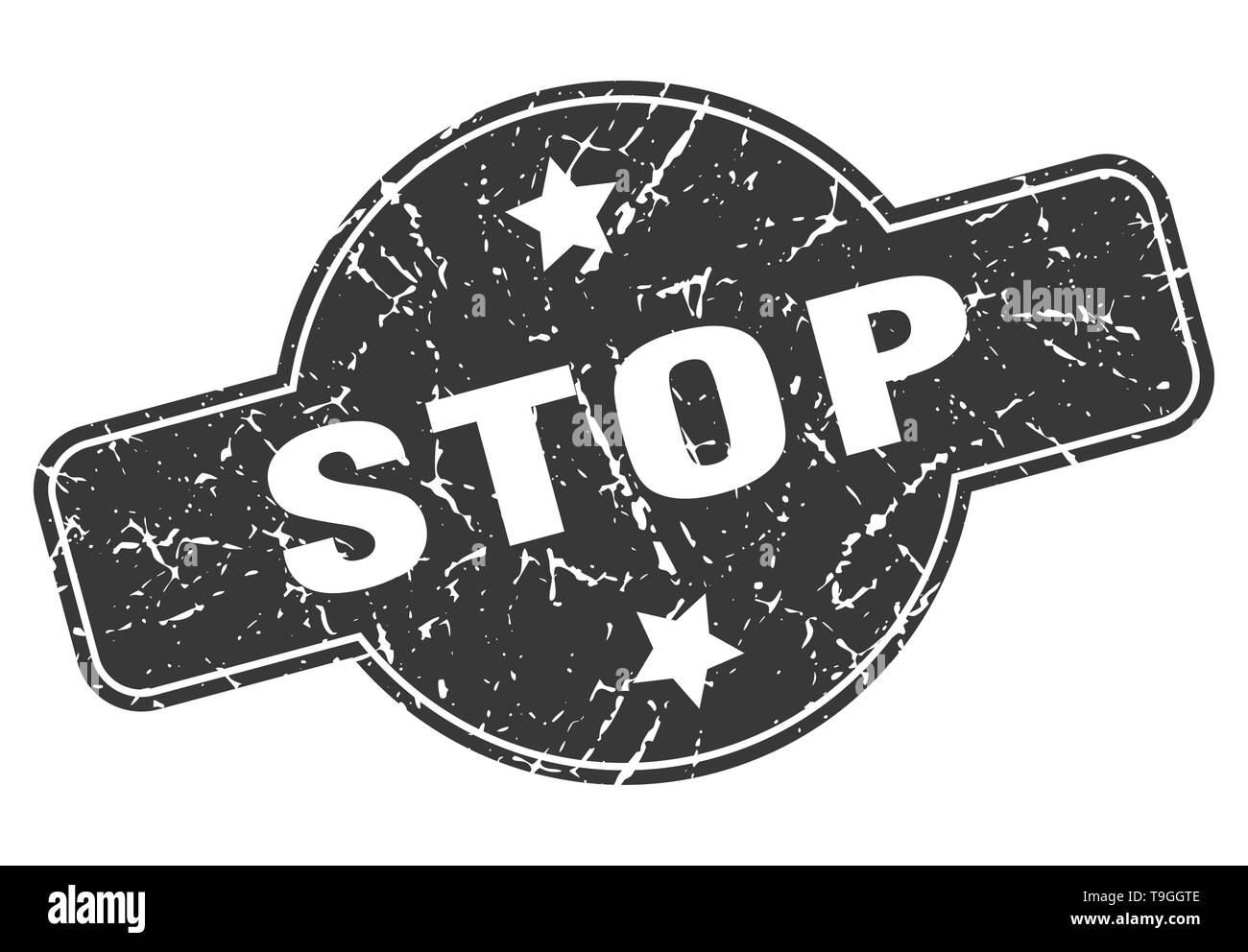 stop round grunge isolated stamp Stock Vector Image & Art - Alamy