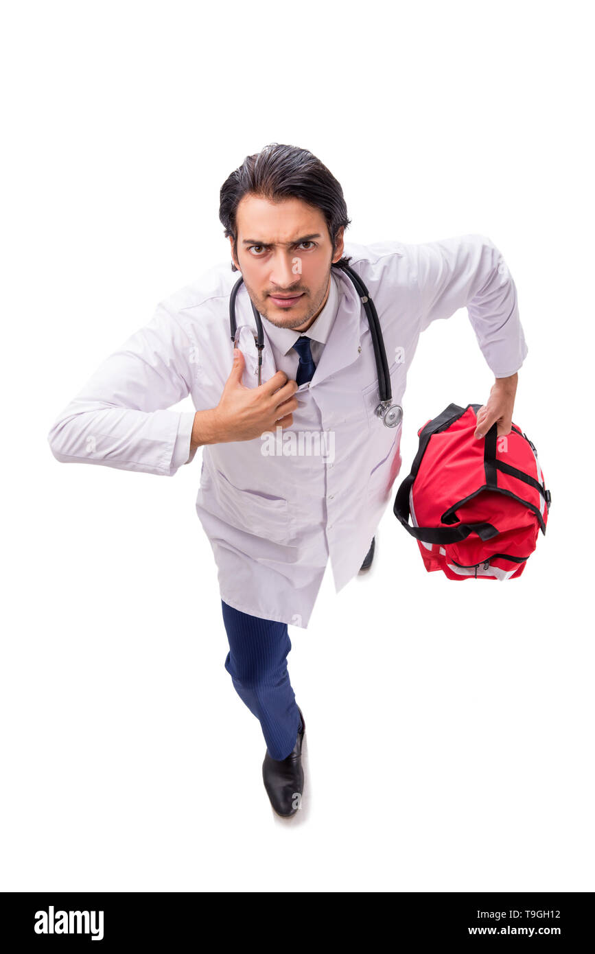 Paramedic man running medical kit hi-res stock photography and images ...