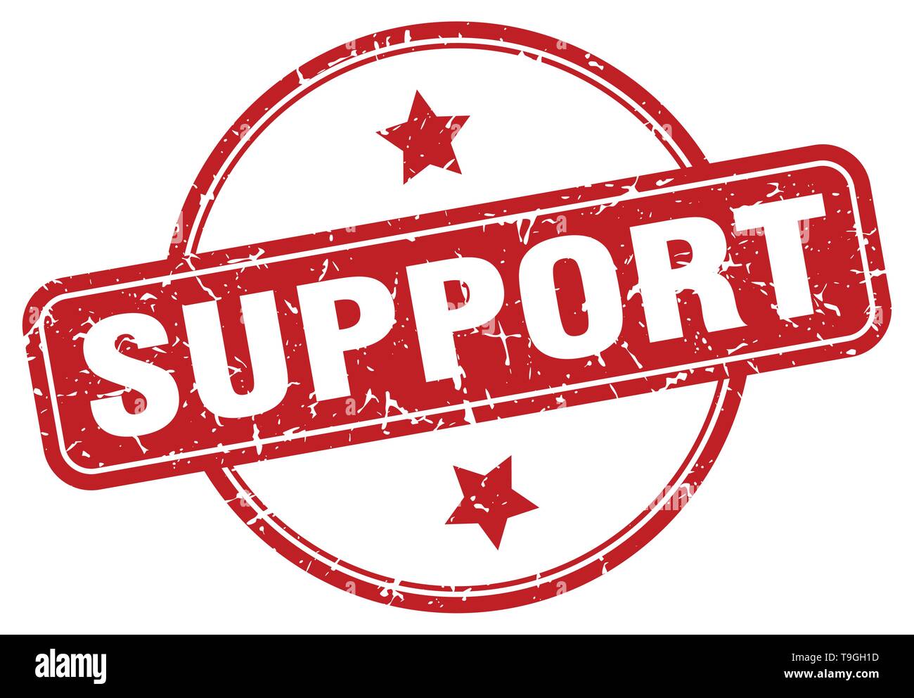 support vintage round isolated stamp Stock Vector Image & Art - Alamy