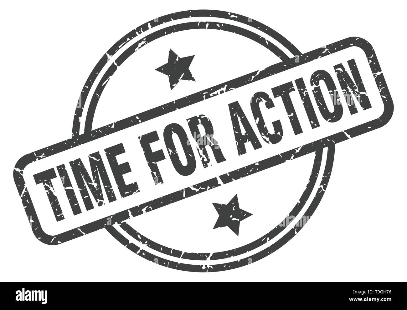 time for action stamp isolated on white Stock Vector Image & Art - Alamy