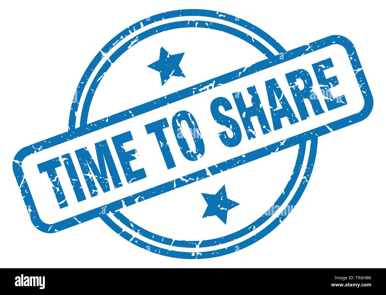 time to share round vintage grunge stamp Stock Vector Image & Art - Alamy