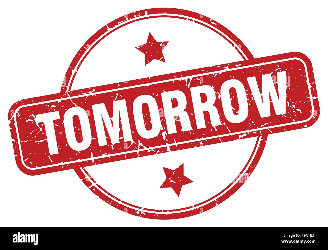 tomorrow vintage round isolated stamp Stock Vector Image & Art - Alamy