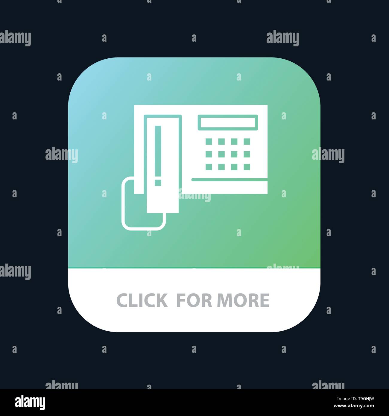 Telephone, Phone, Cell, Hardware Mobile App Icon Design Stock Vector ...