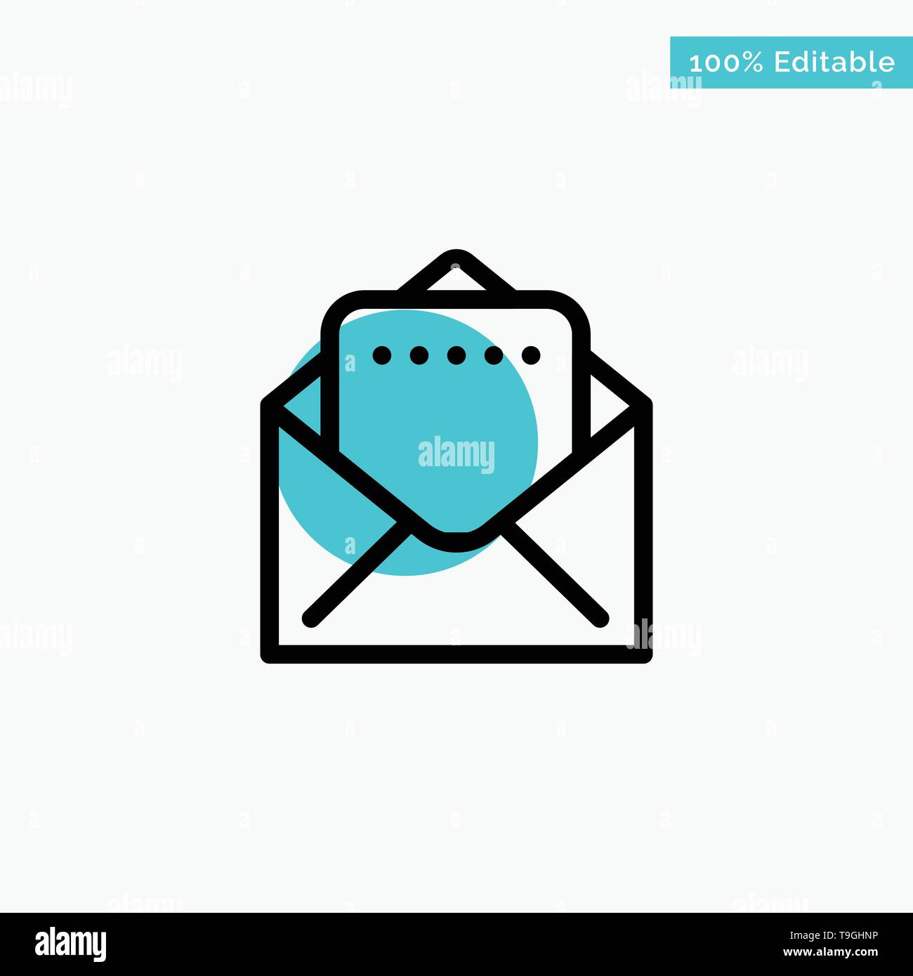 Business mail turquoise Stock Vector Images - Alamy