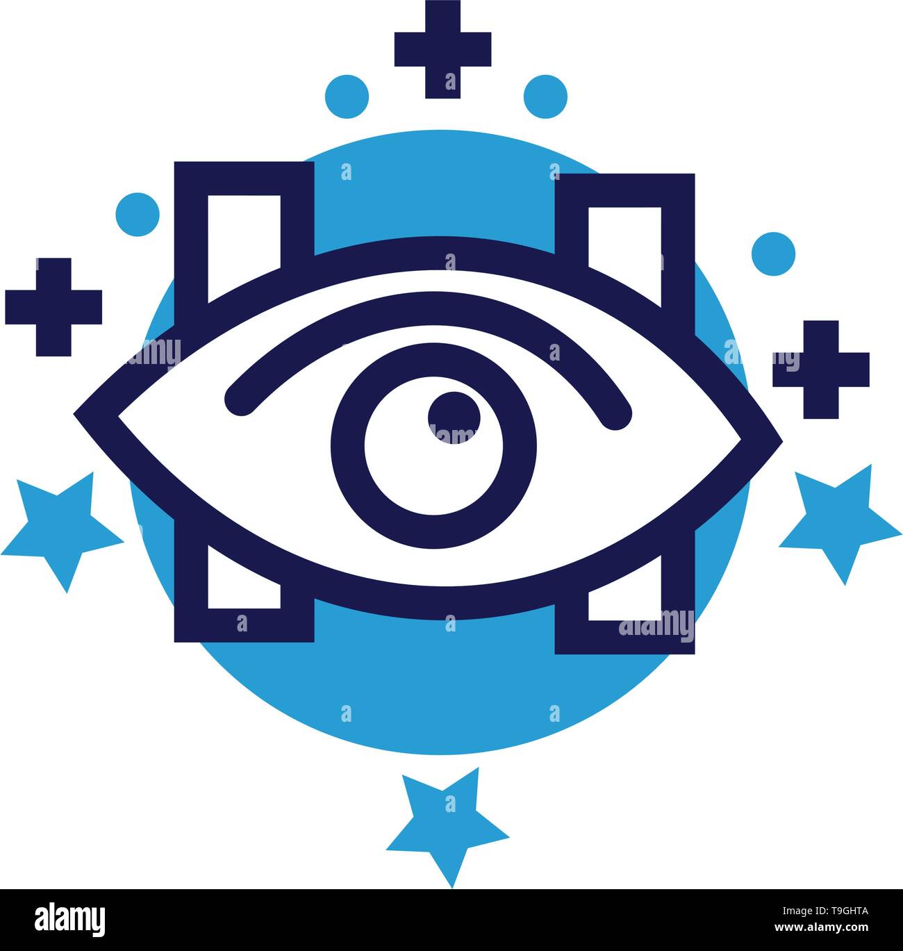 Eye icon- vector eye clinic or hospital sign Stock Vector Image & Art ...