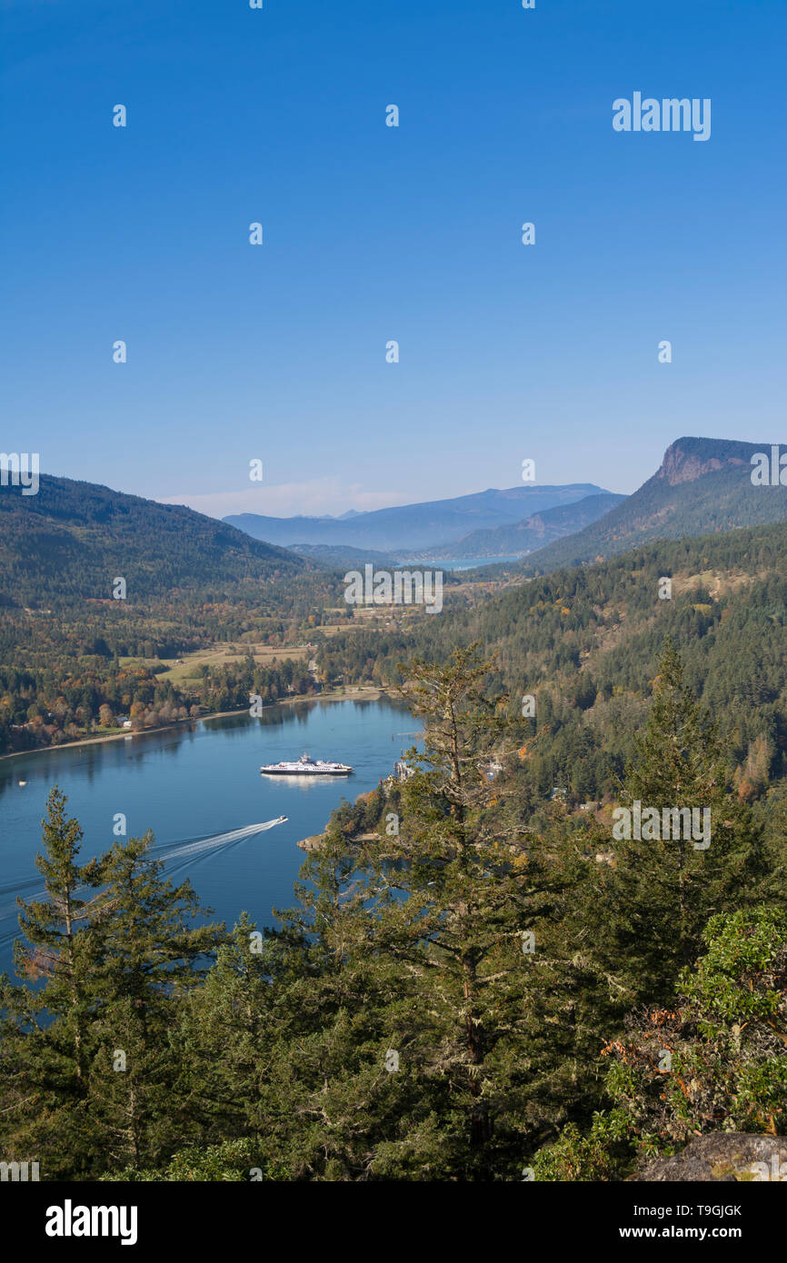 Fulford Harbour, Salt Spring Island, BC Ferry arriving at loading dock ...
