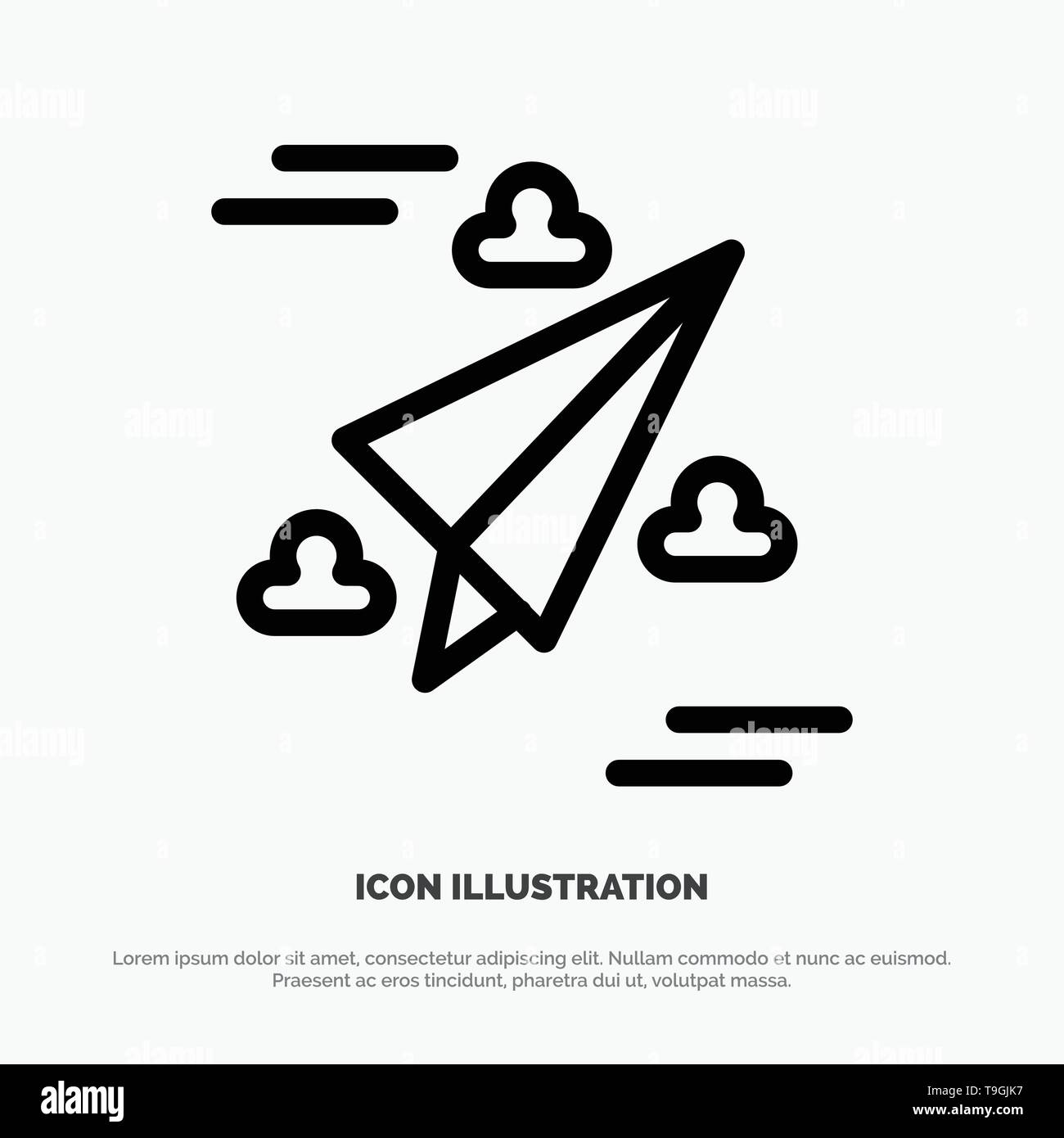 Symbol flying airplane vector image hi-res stock photography and images ...