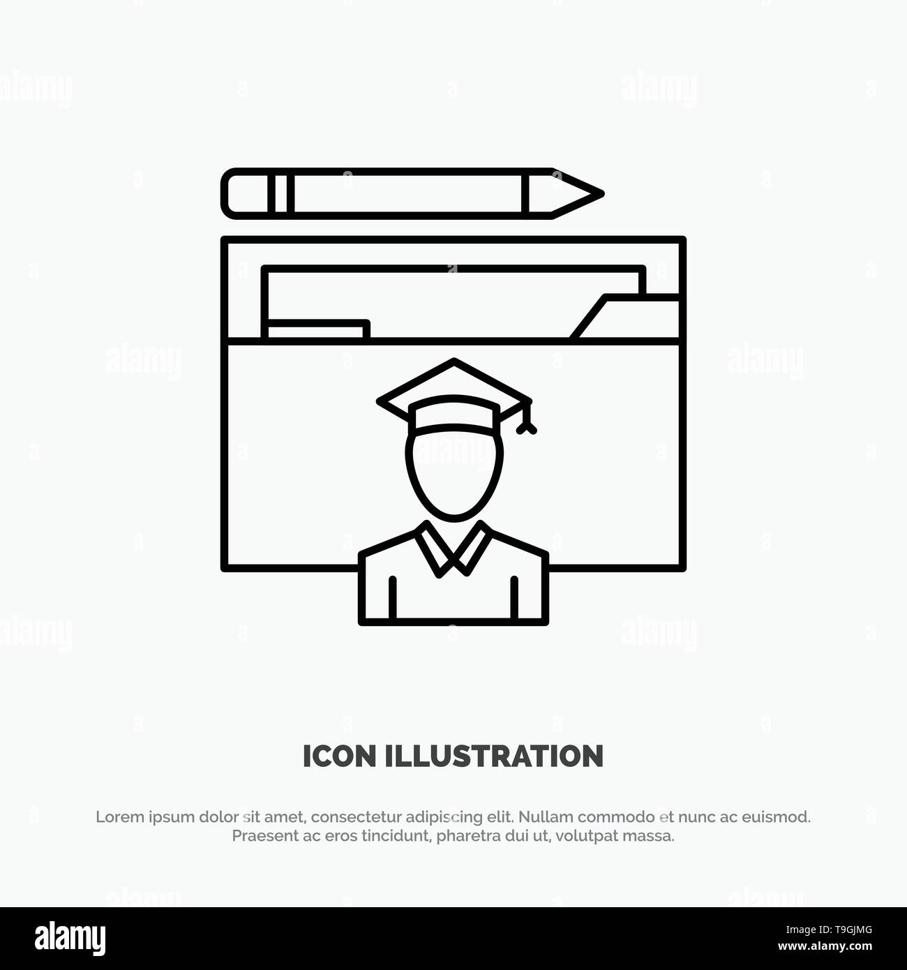 Student graduate avatar diploma icon hi-res stock photography and ...