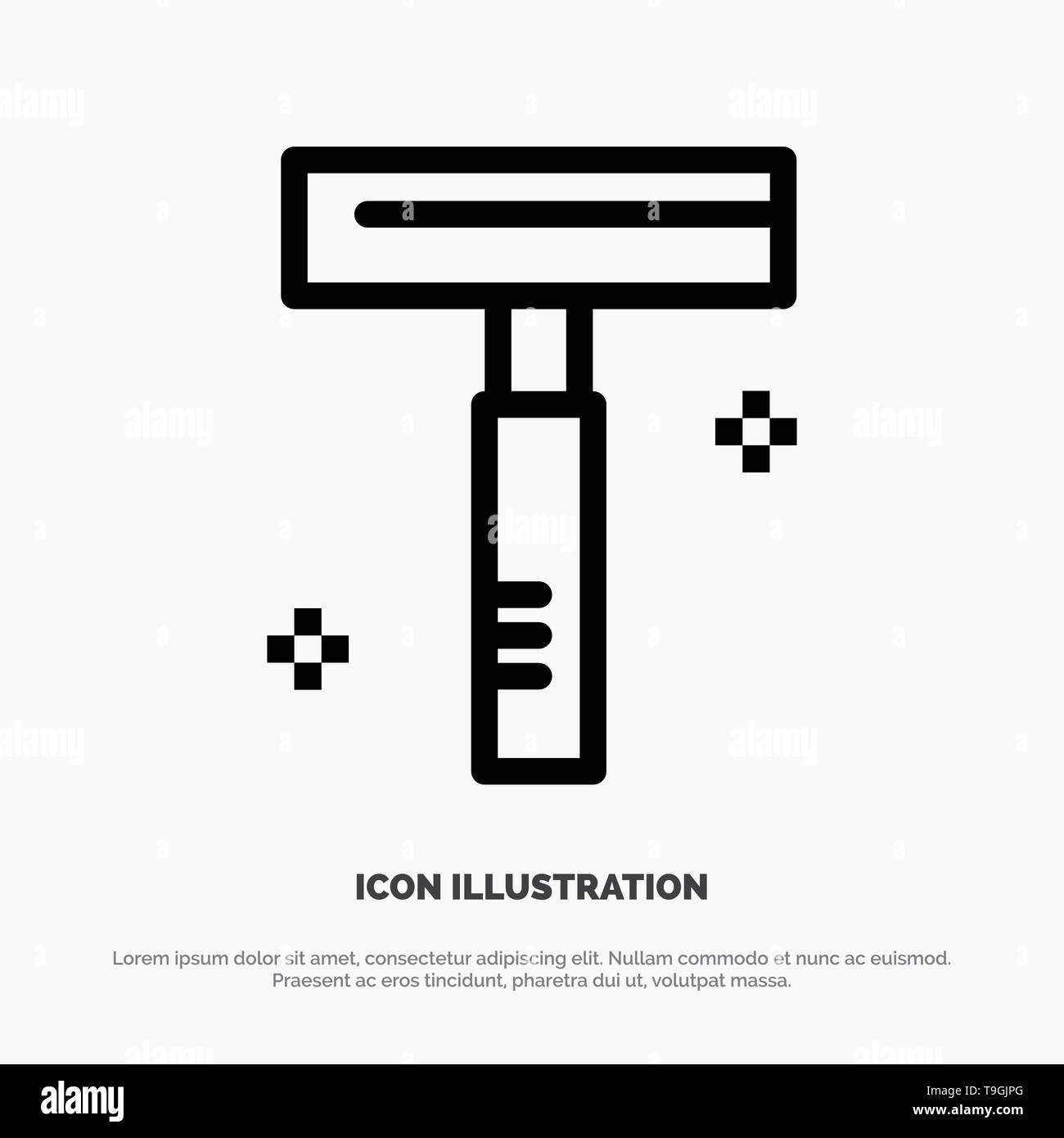 Razor line icon hi-res stock photography and images - Alamy