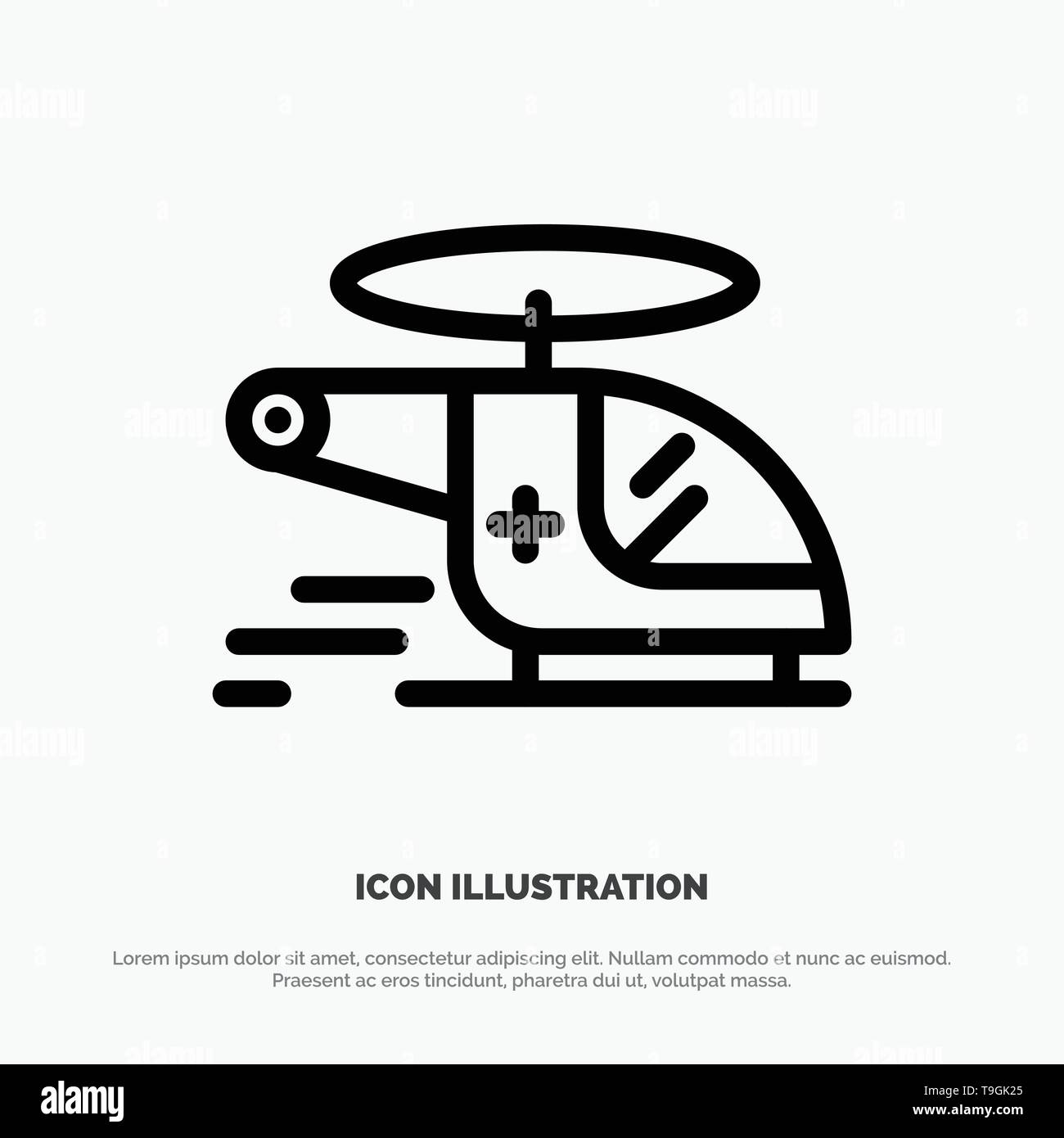 Hospital helicopter icon Stock Vector Images - Alamy