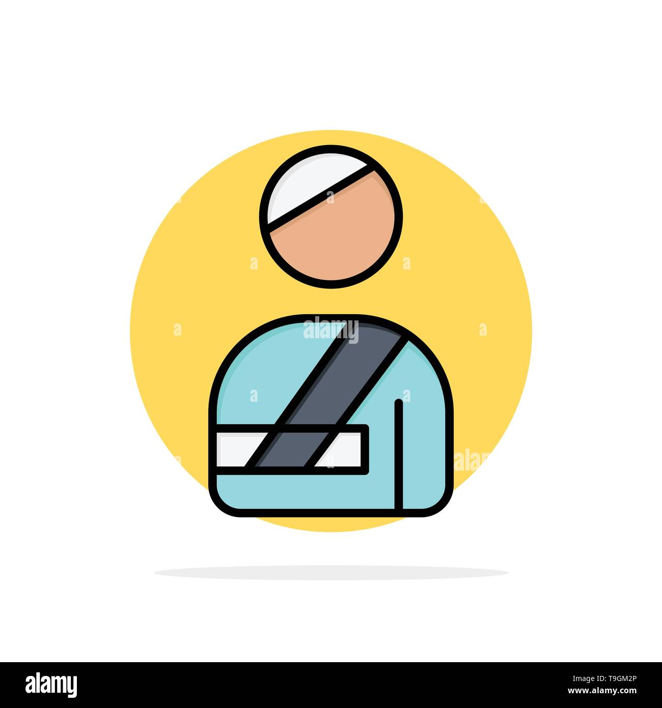 Injured person symbol Cut Out Stock Images & Pictures - Alamy