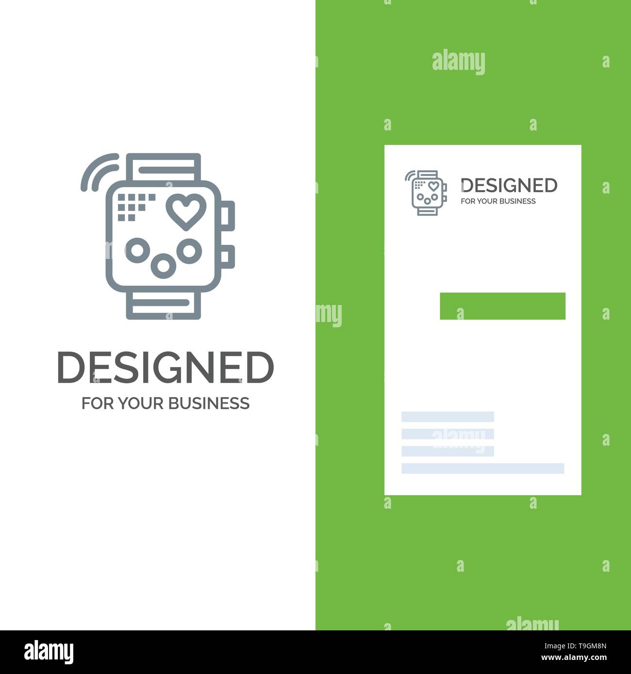 Activity, Device, Fitness, Heartbeat, Monitoring Grey Logo Design and ...