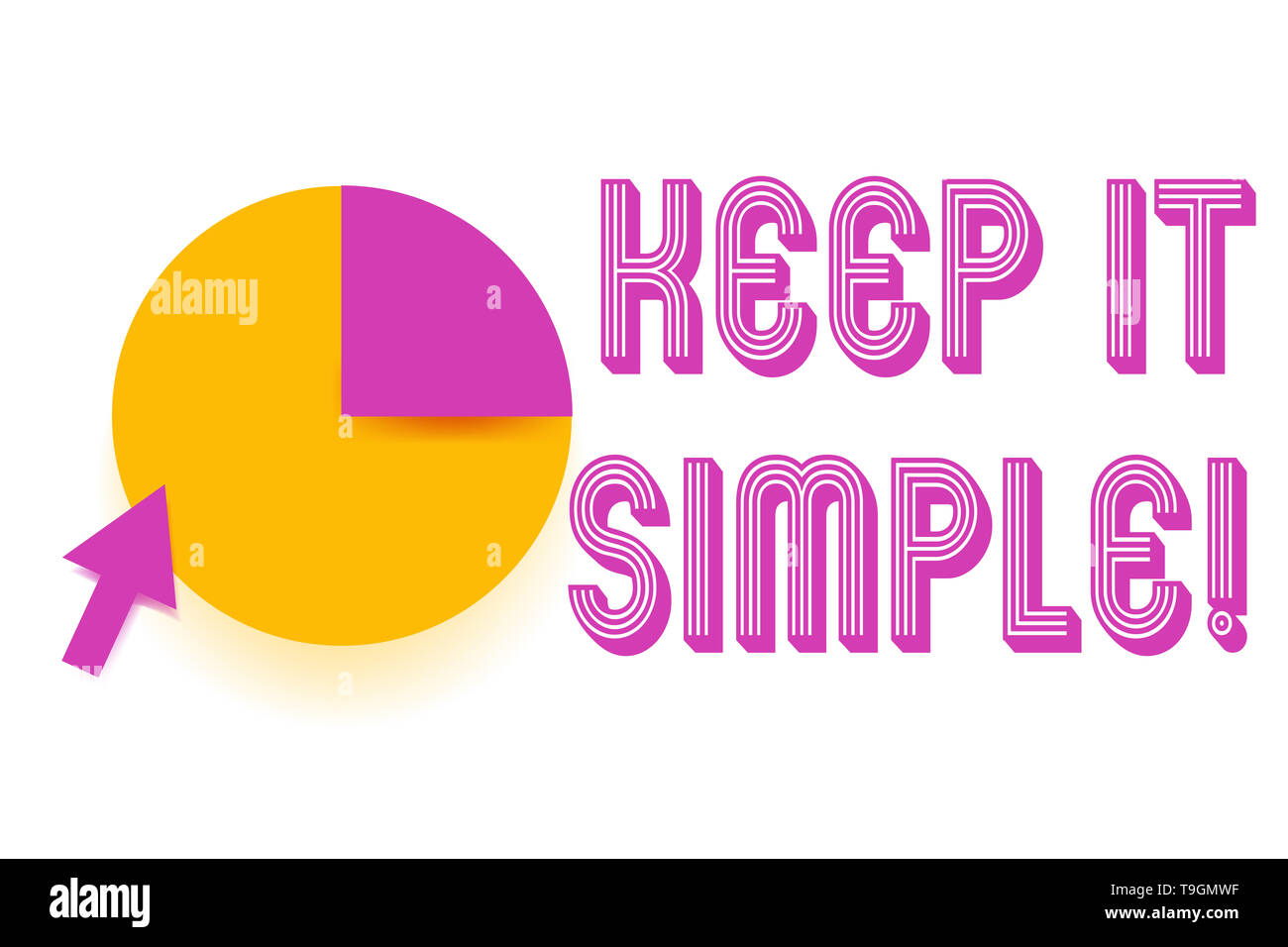 Text sign showing Keep It Simple. Business photo showcasing ask ...