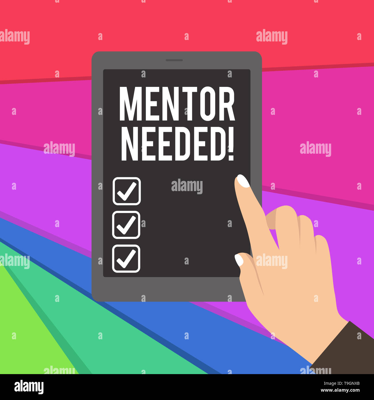 Text sign showing Mentor Needed. Business photo showcasing Employee ...