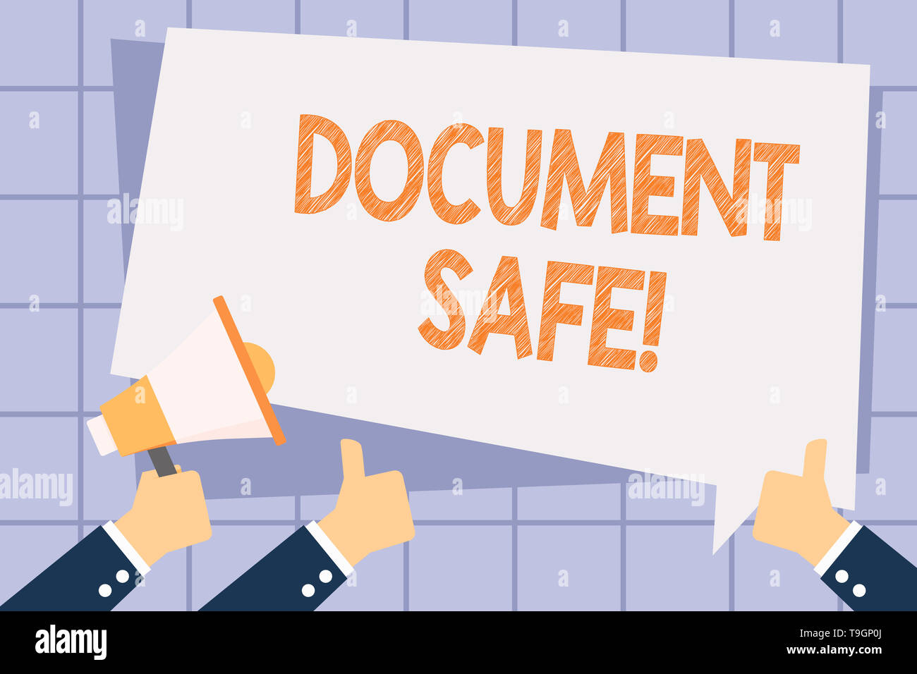 Writing note showing Document Safe. Business concept for keep your ...