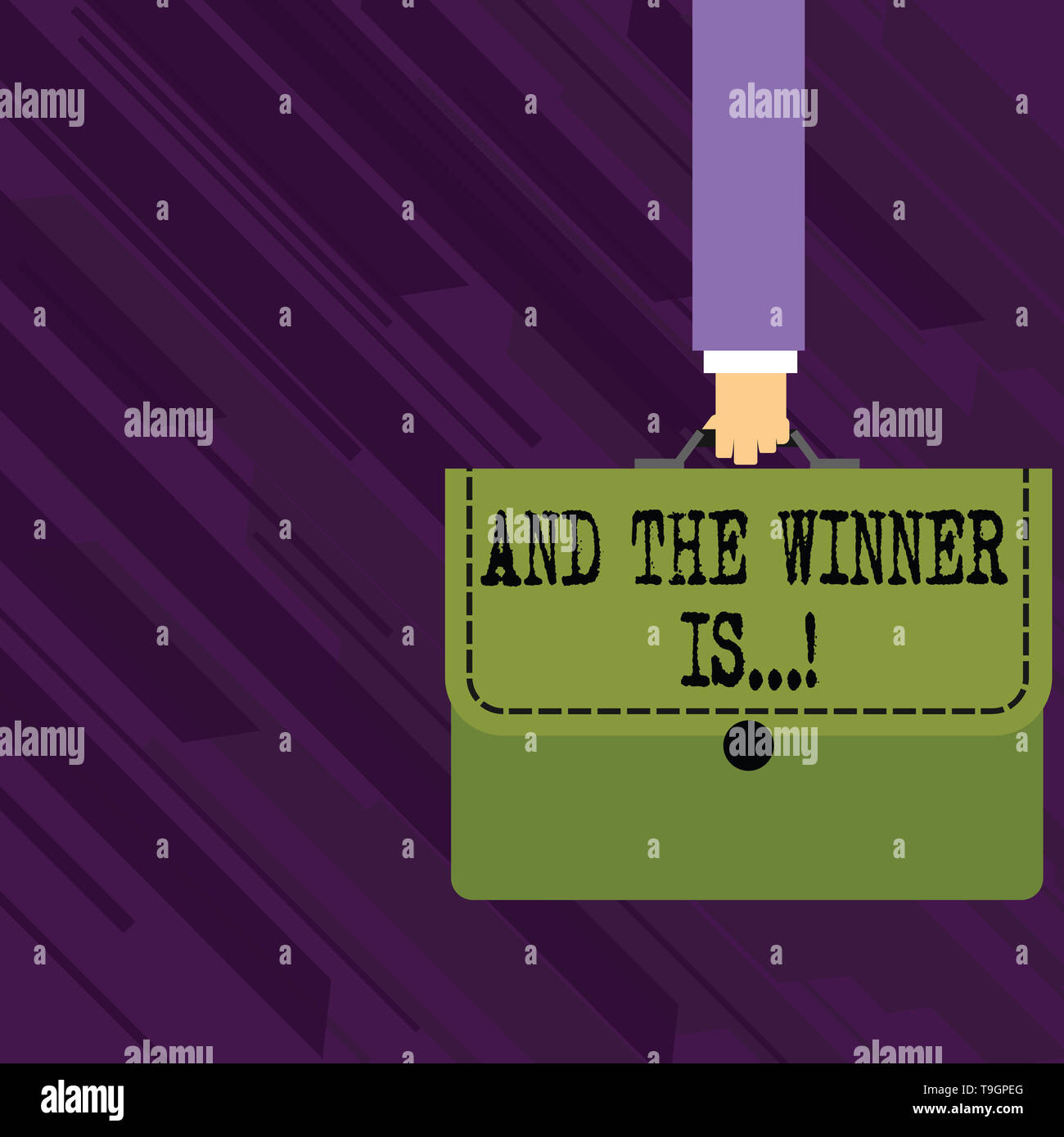 Conceptual hand writing showing And The Winner Is. Concept meaning ...