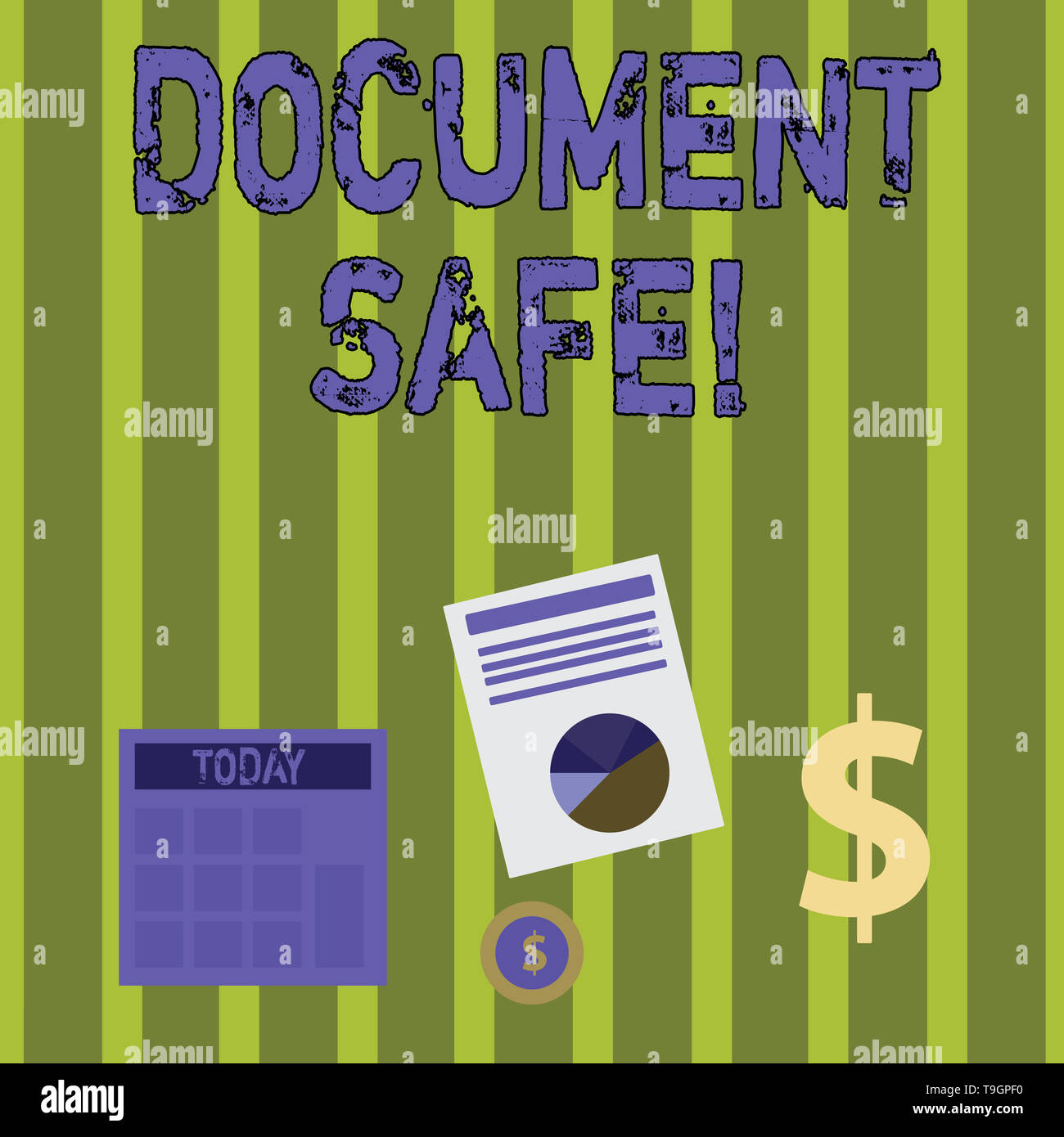 Writing note showing Document Safe. Business concept for keep your ...
