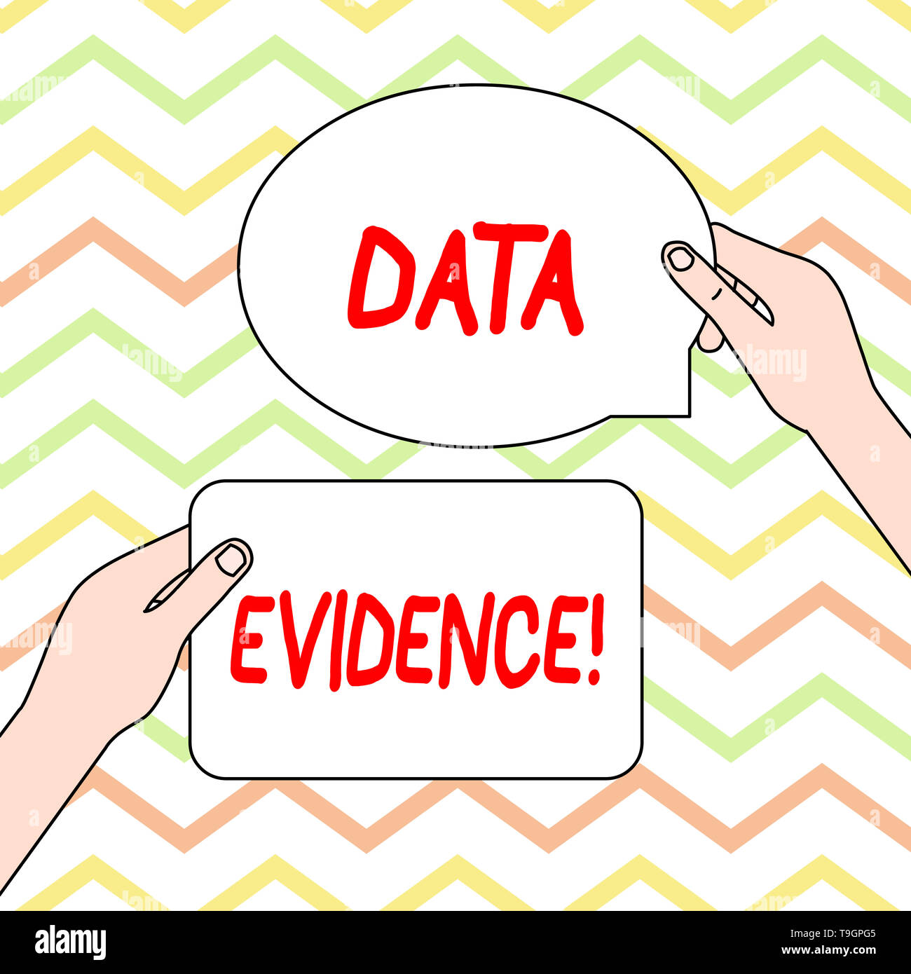 Conceptual hand writing showing Data Evidence. Concept meaning relevant ...