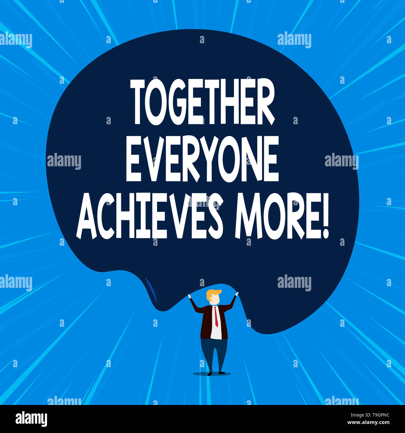 Writing note showing Together Everyone Achieves More. Business concept ...