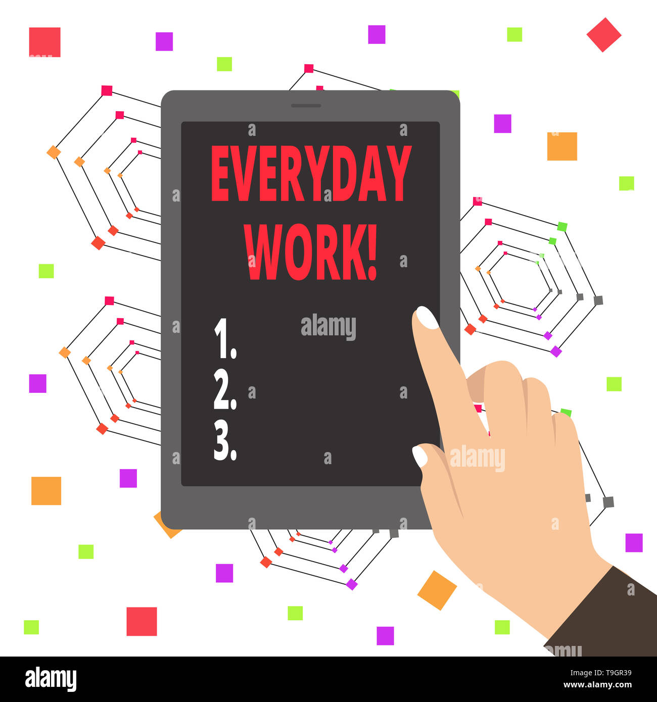 Word writing text Everyday Work. Business photo showcasing Refers to ...