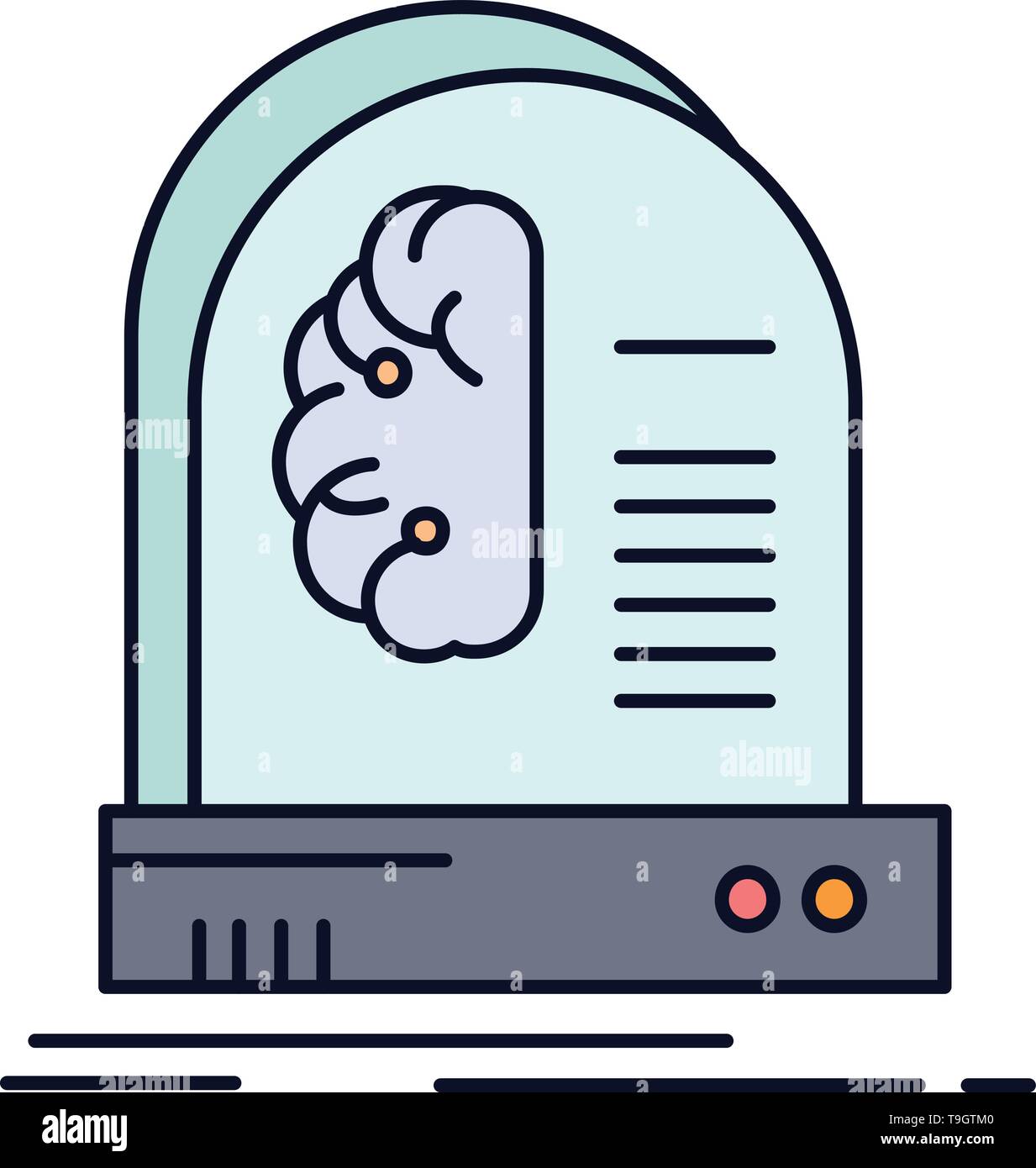 Cyber reality brain machine Stock Vector Images - Alamy