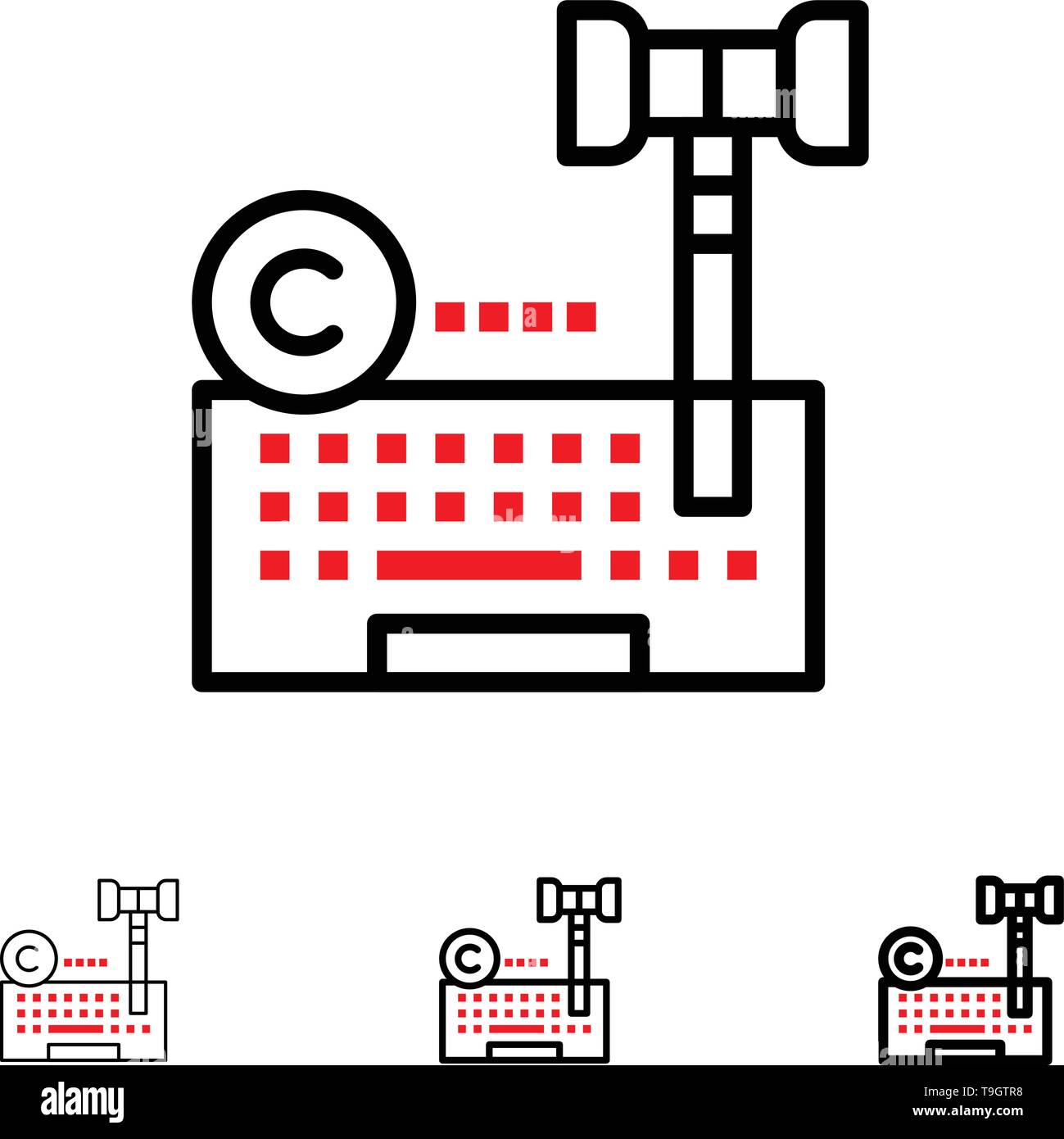 Computer keyboard copyright symbol closeup Stock Vector Images - Alamy
