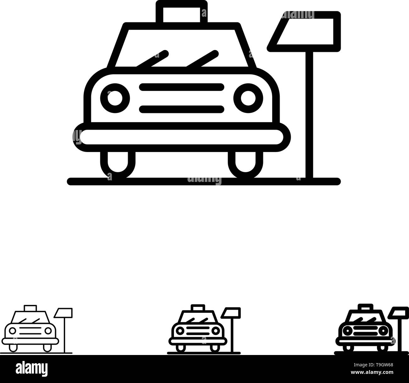 Car, Parking, Hotel, Service Bold and thin black line icon set Stock ... Car, Parking, Hotel, Service Bold and thin black line icon set Stock ...