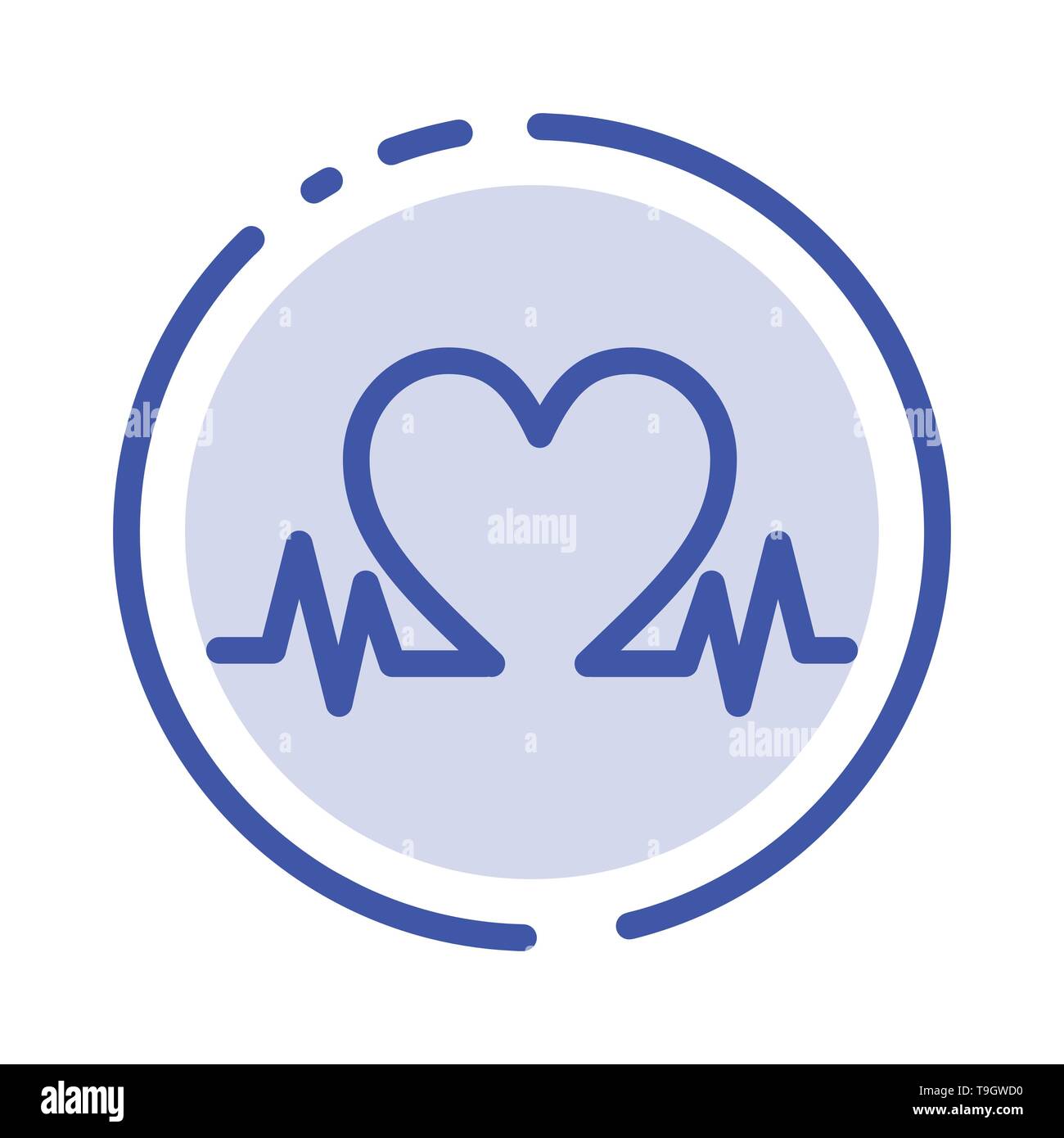 Heartbeat blue icon Stock Vector Images - Alamy