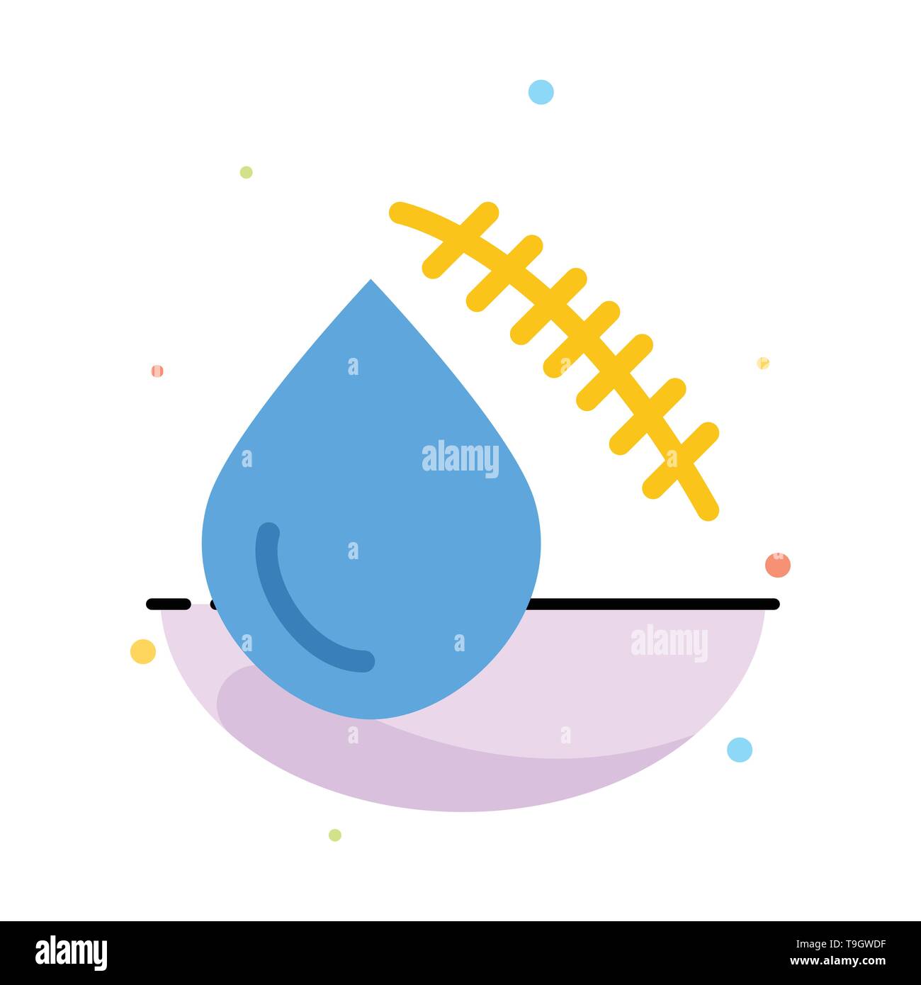 Bleeding, Blood, Cut, Injury, Wound Abstract Flat Color Icon Template ...