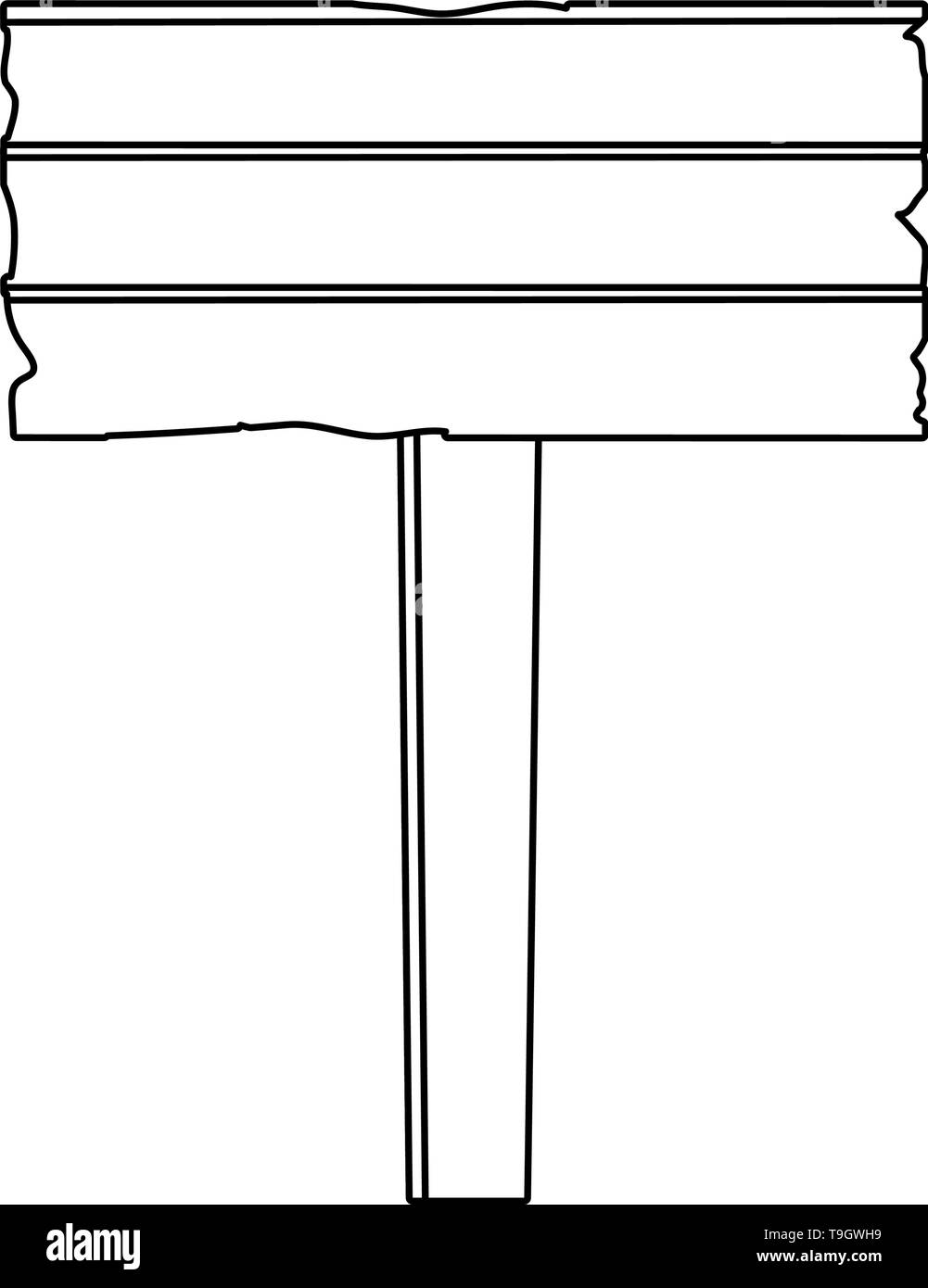 wooden sign frame cartoon vector illustration graphic design Stock ...