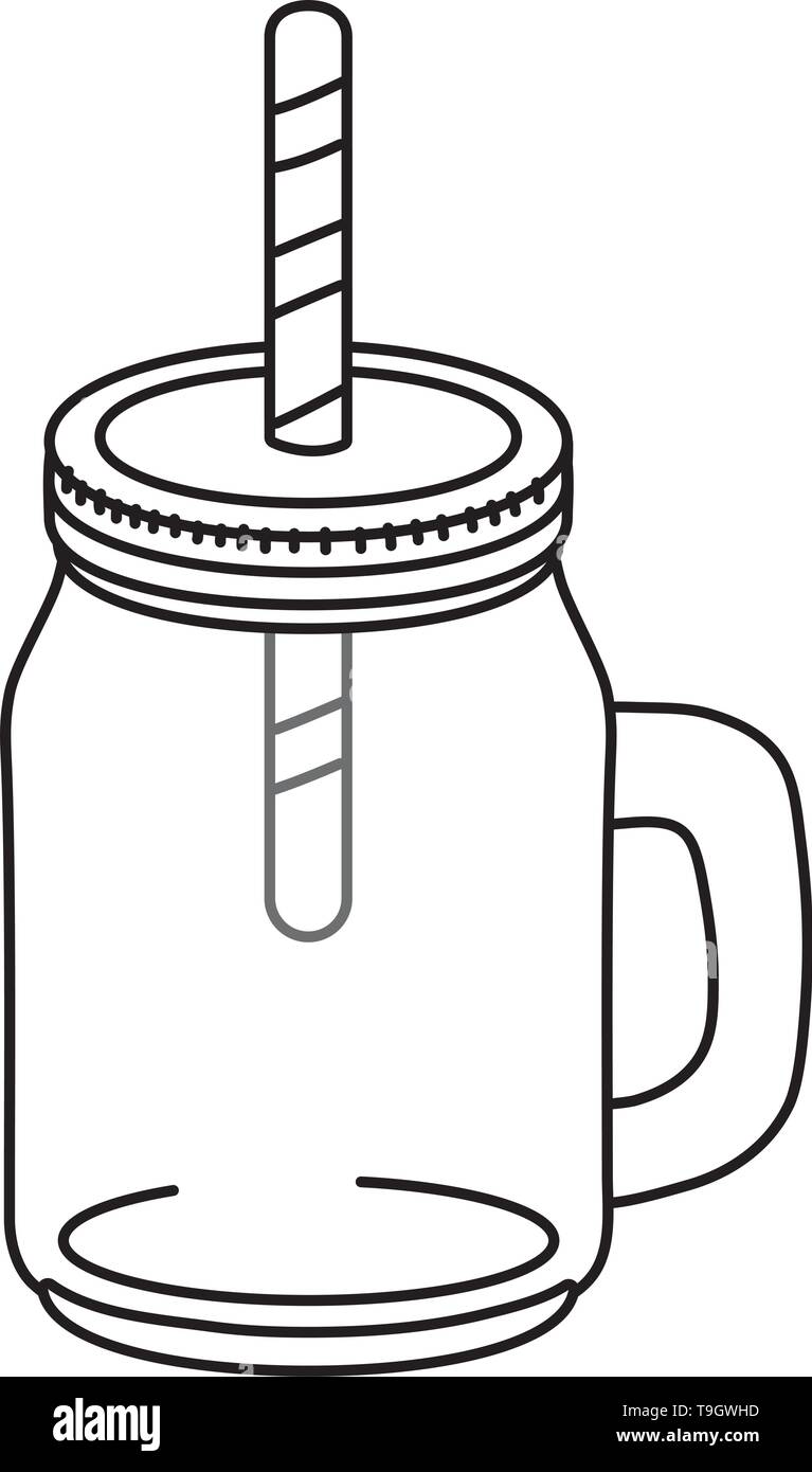 mason jar bottle cartoon vector illustration graphic design Stock ...