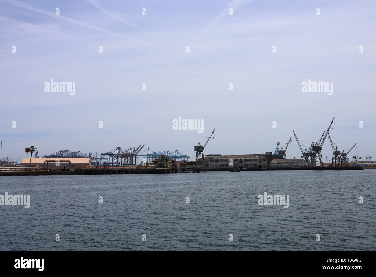 view of San Pedro, the Port of Los Angeles, California Stock Photo - Alamy
