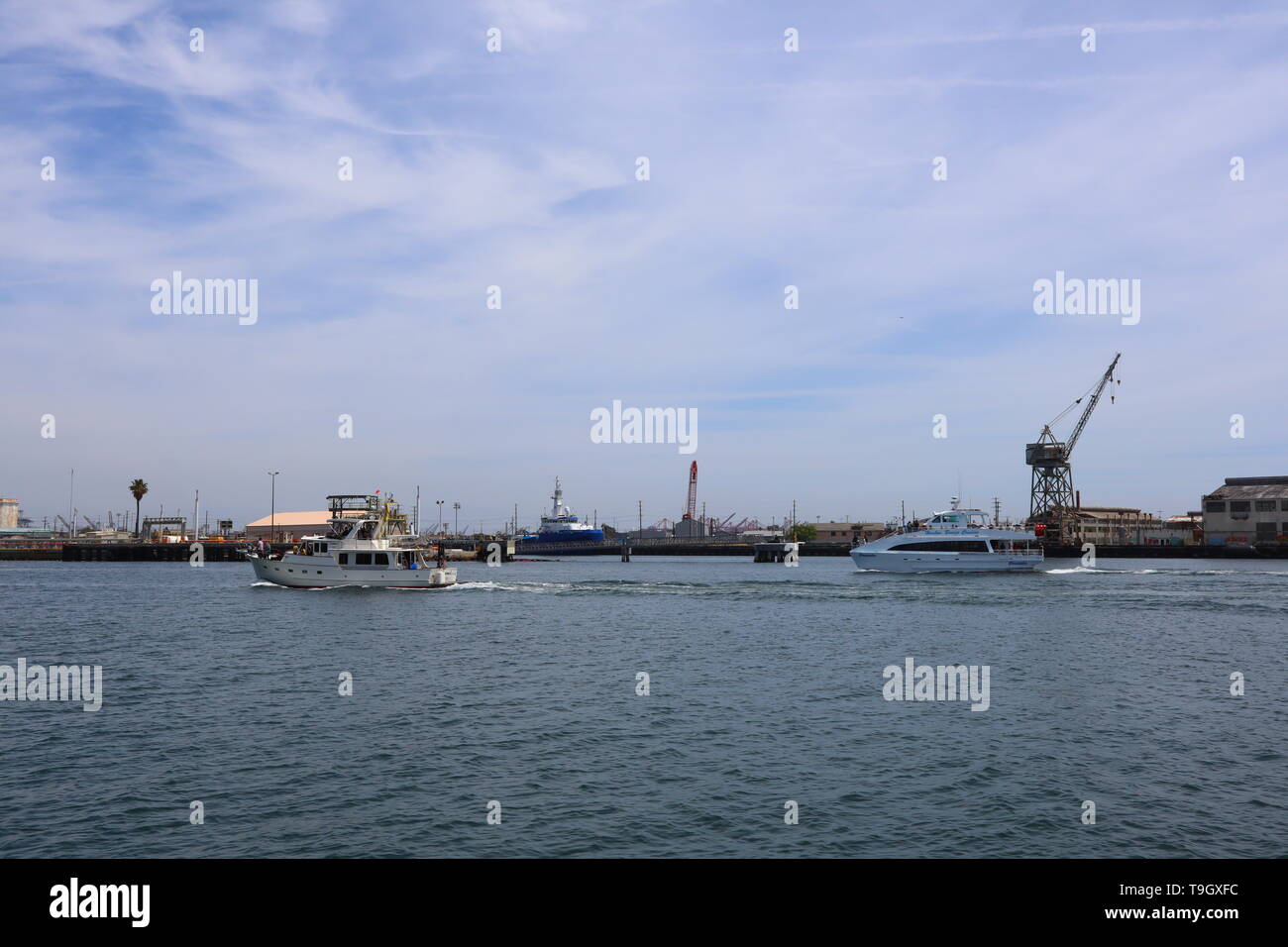 view of San Pedro, the Port of Los Angeles, California Stock Photo - Alamy