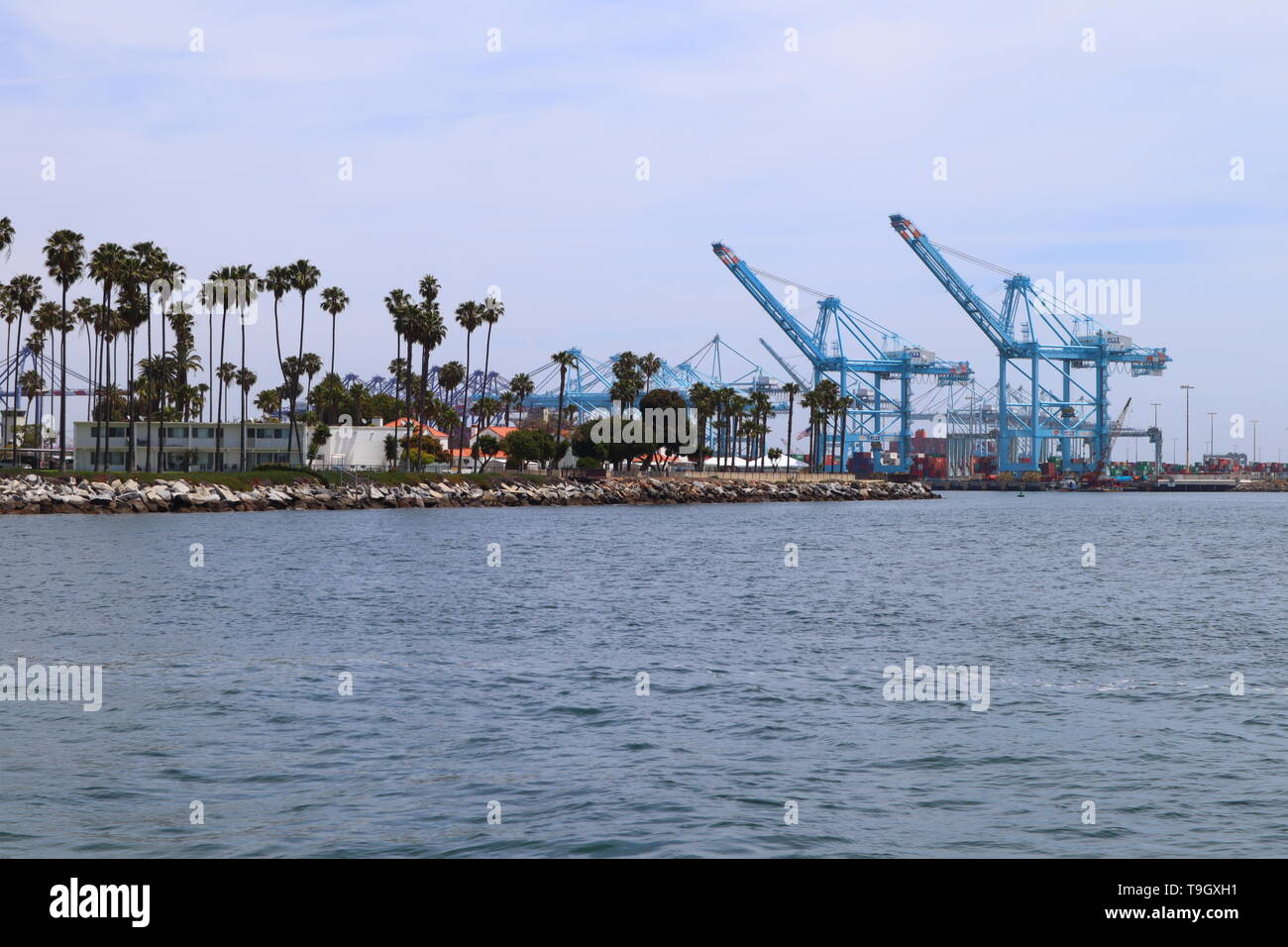 view of San Pedro, the Port of Los Angeles, California Stock Photo - Alamy