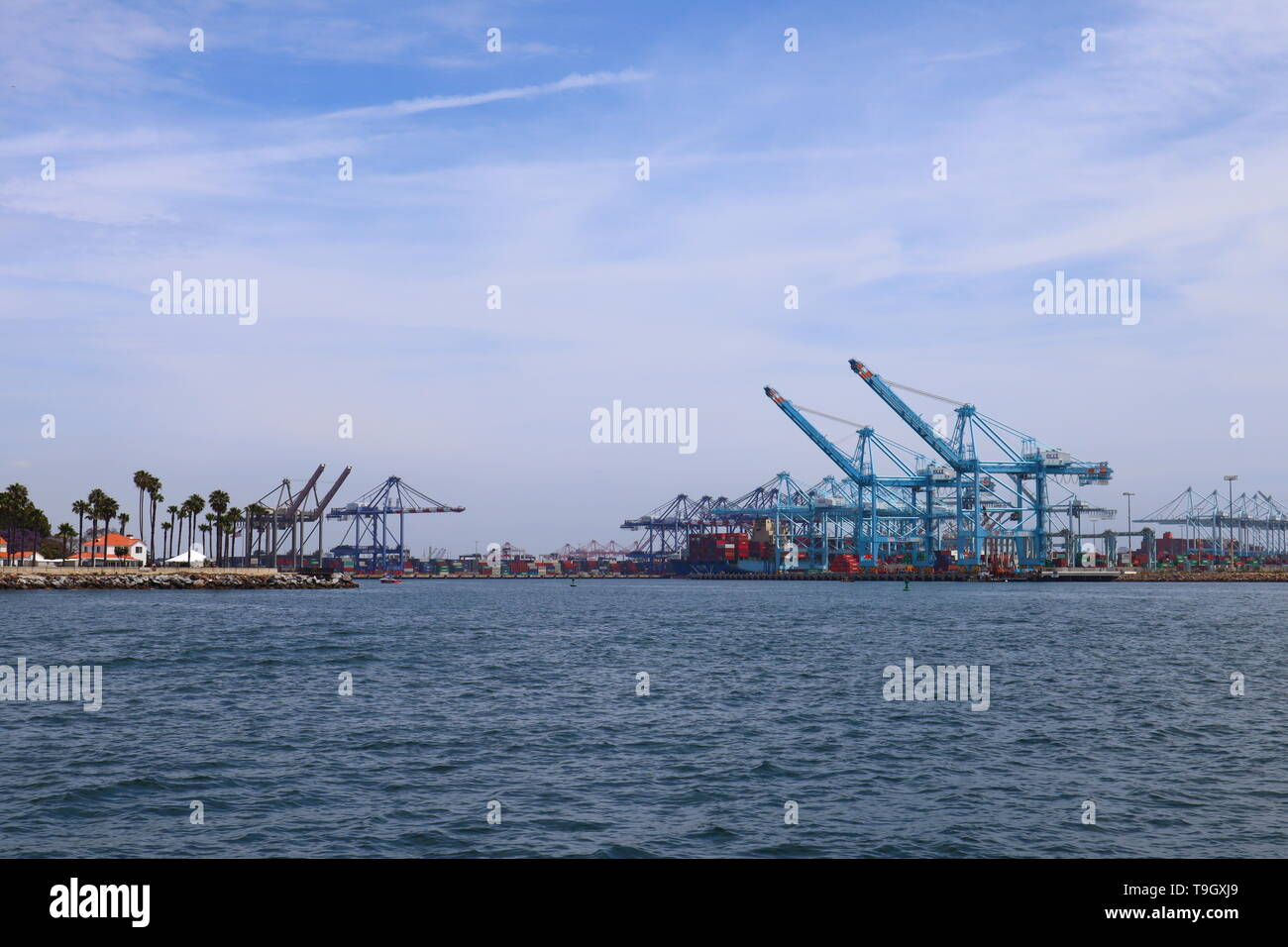 view of San Pedro, the Port of Los Angeles, California Stock Photo - Alamy