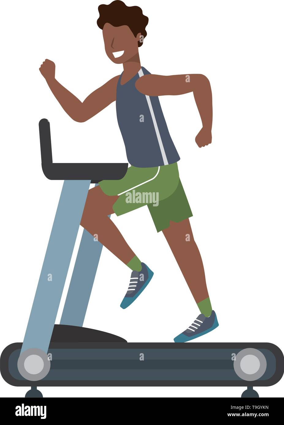 Cartoon Treadmill 85 Running On Treadmill Cartoon High Res