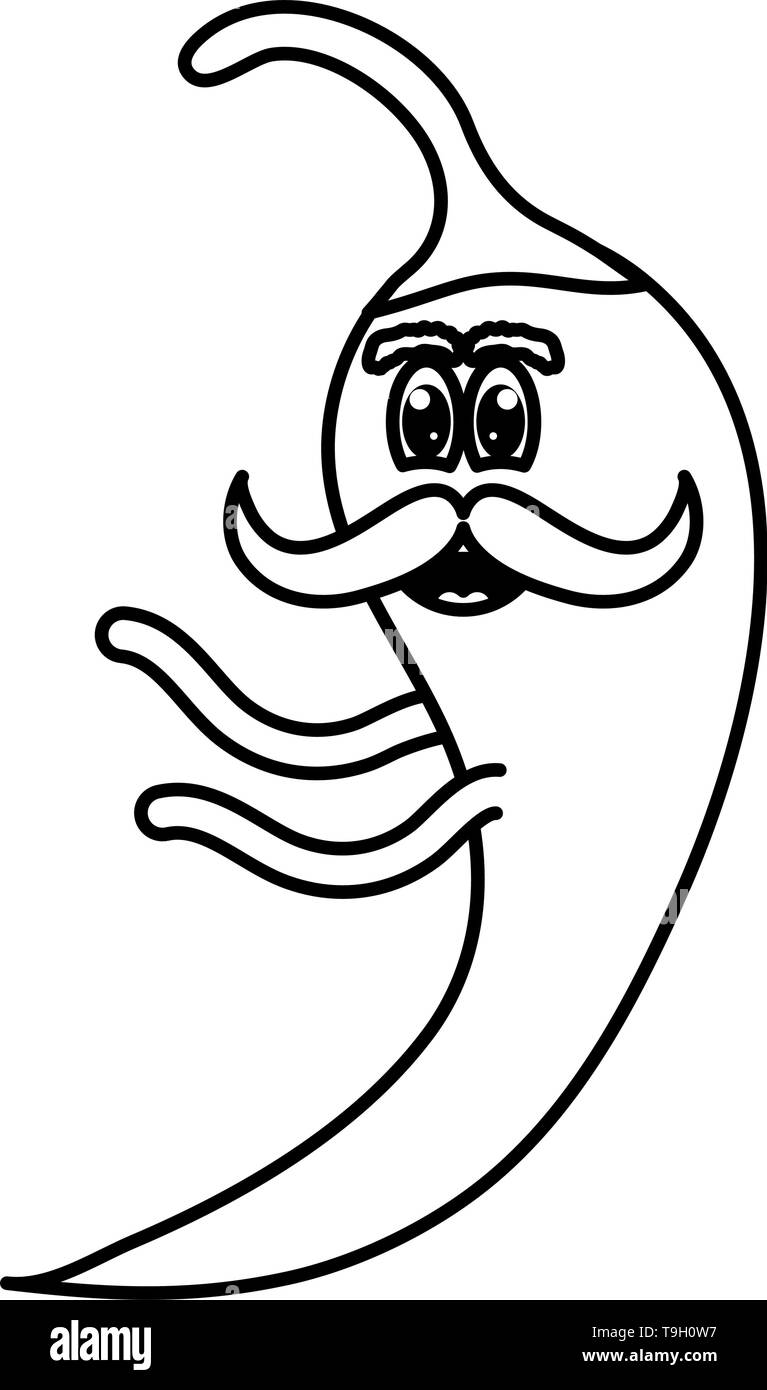 chilli pepper comic character vector illustration design Stock Vector ...