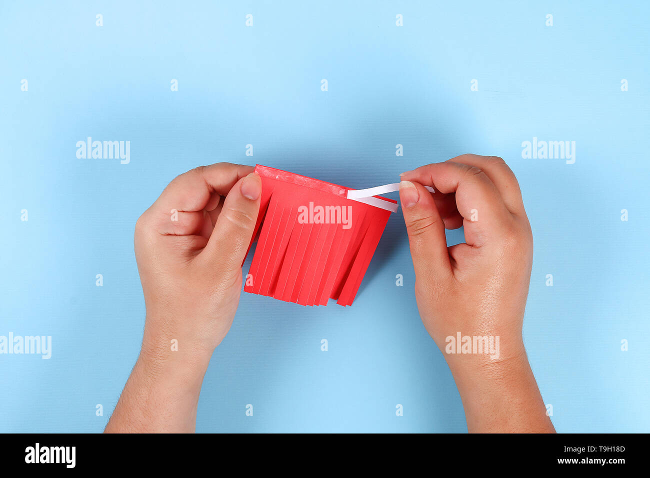 5 Diy 4th of July paper salute color American flag, red, blue, white ...